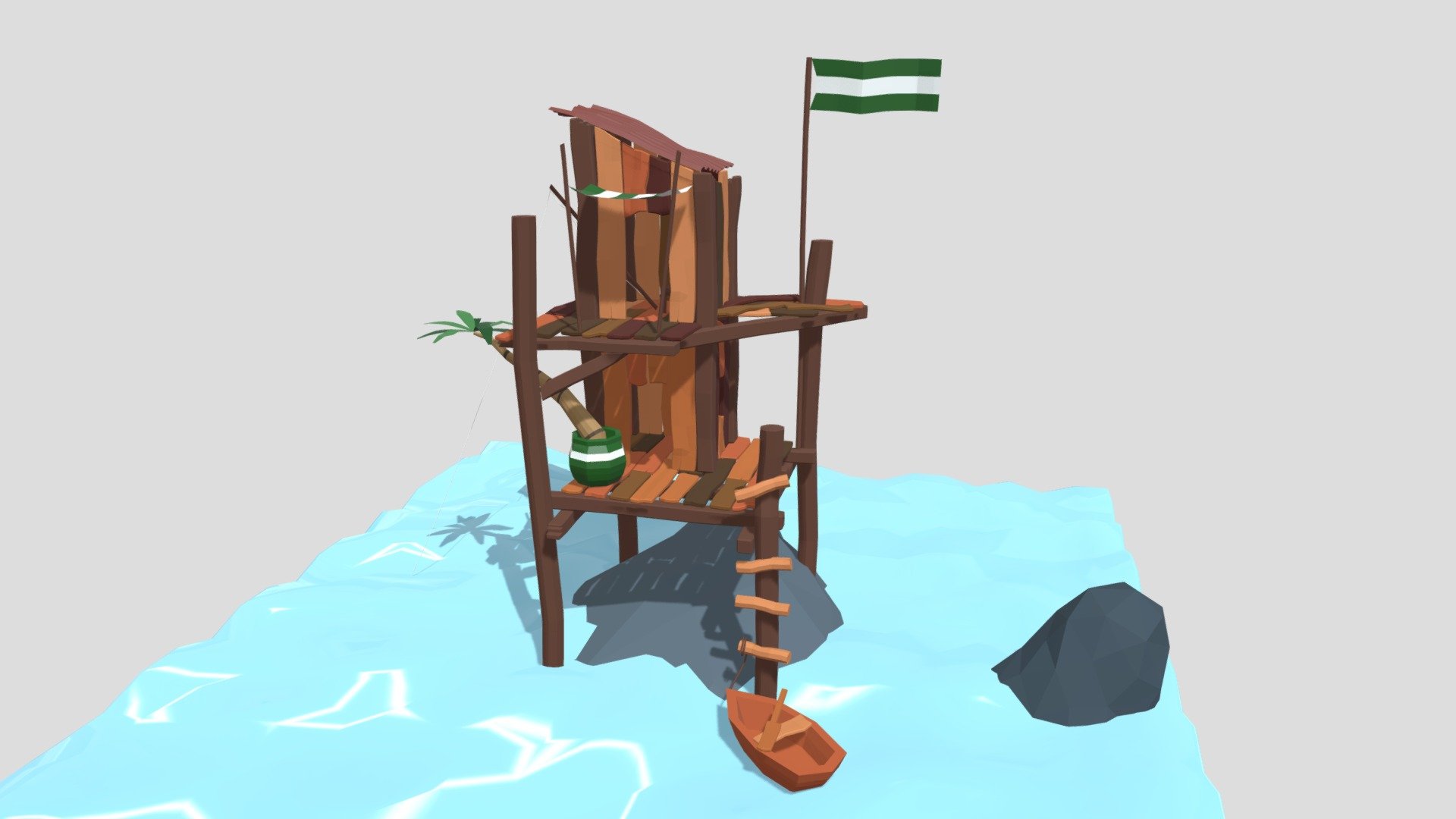 Sea Shack - 3D model by TheJokeLion [5ef9bf2] - Sketchfab