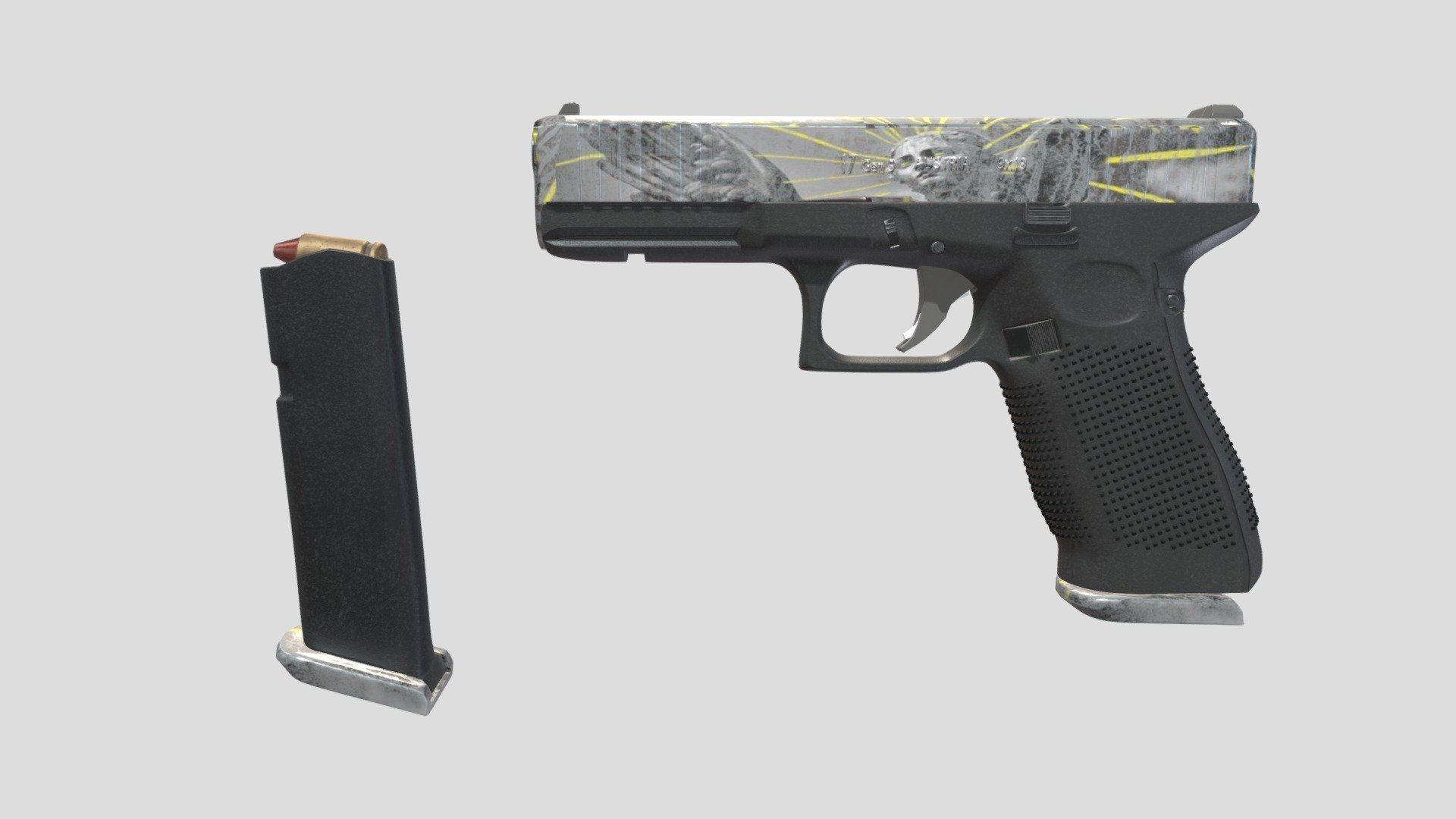 Pistol 9mm - 3D model by joel.hastenreiter [5efb078] - Sketchfab