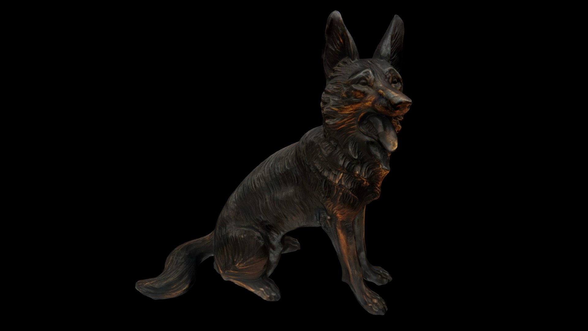 Babbitt Metal german shepherd dog Sculpture scan - Buy Royalty Free 3D ...