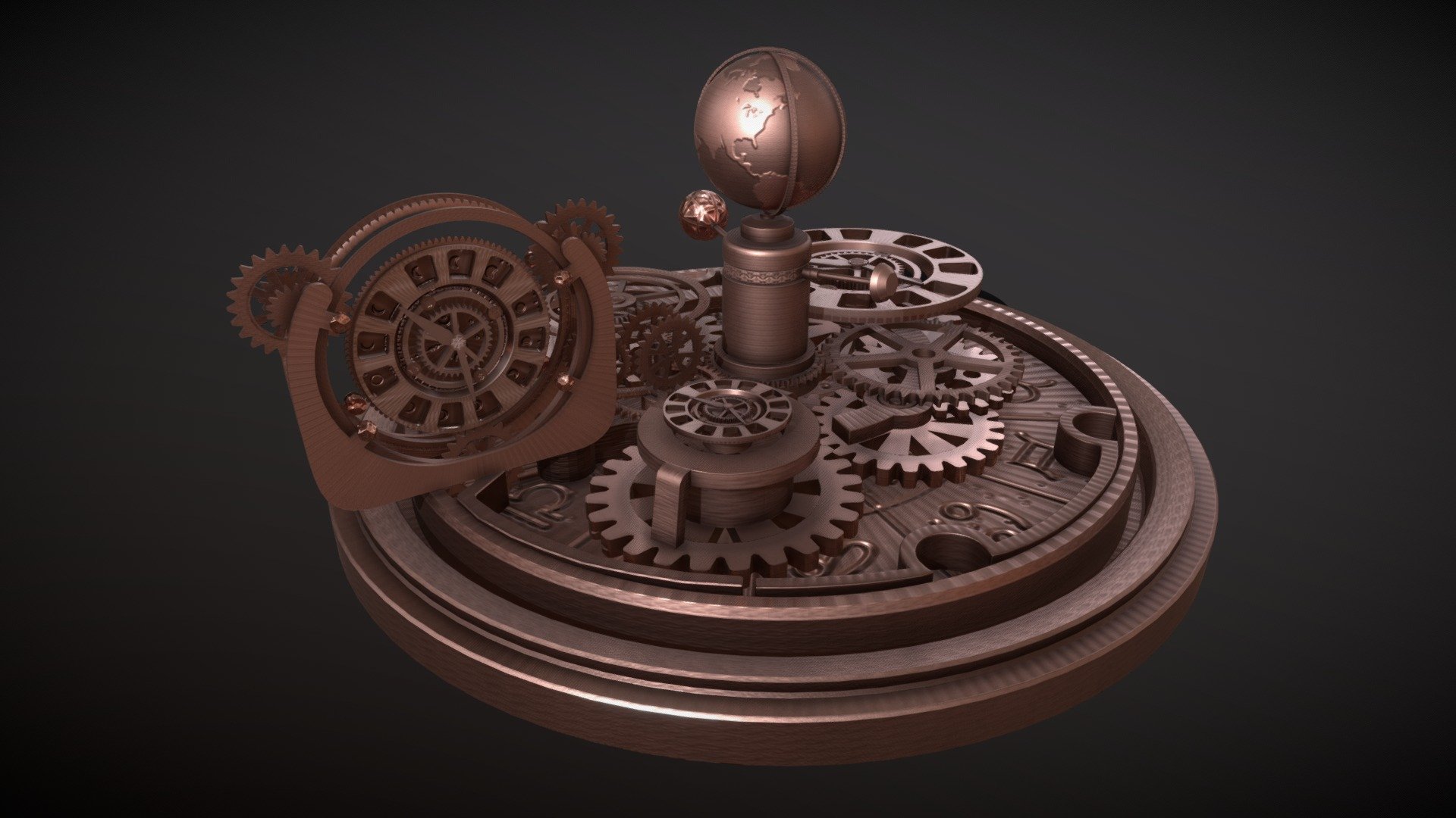 Steampunk hero prop - Axis Tourbillon - Download Free 3D model by ...