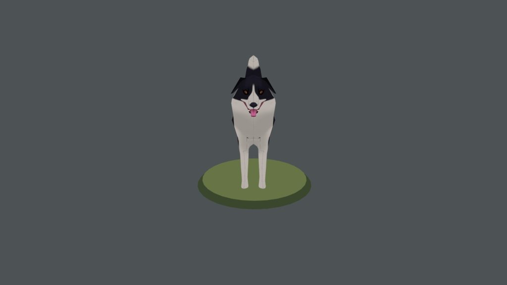 Molly the Border Collie Low Poly - 3D model by Dina Norlund ...