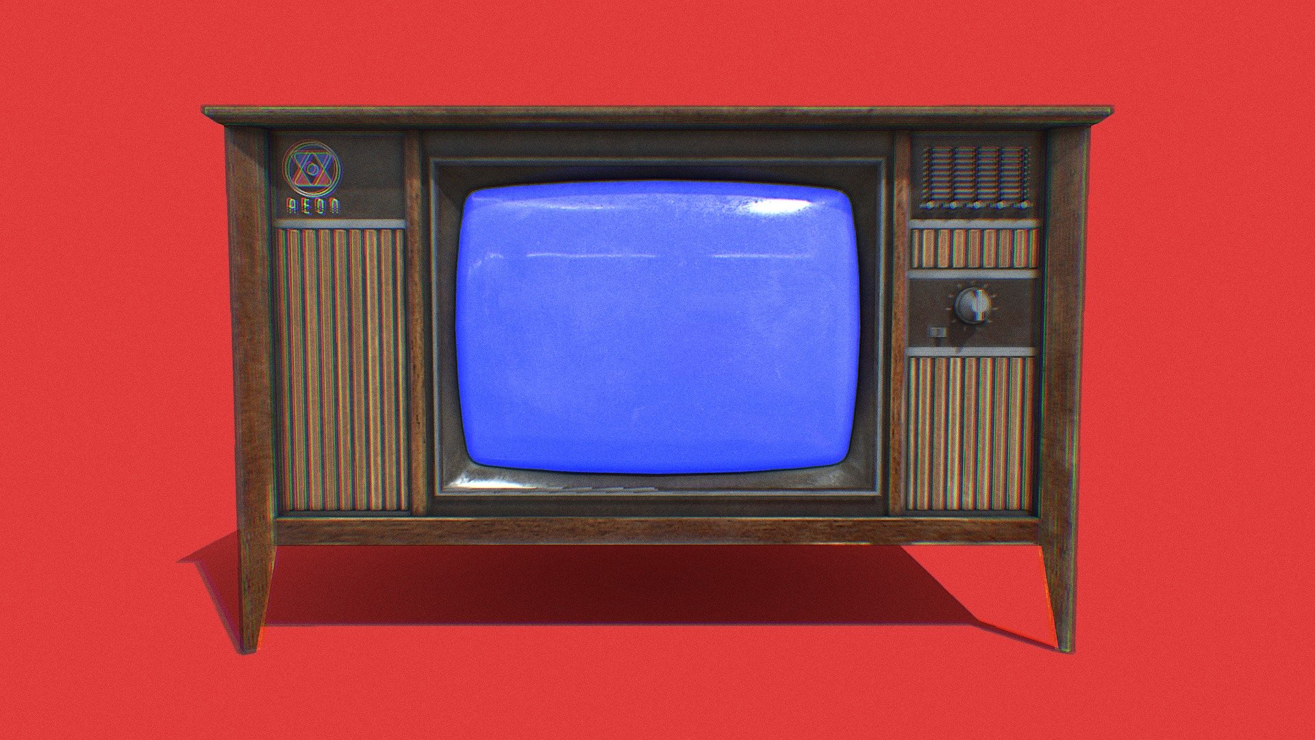 70s Television (game Asset) - 3D model by IvanRandall [5f01e5a] - Sketchfab