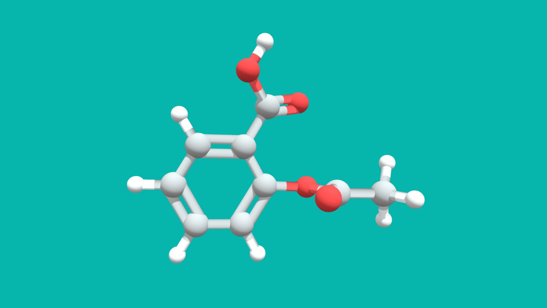 Aspirin (acetylsalicylic acid) Molecule - Download Free 3D model by S ...