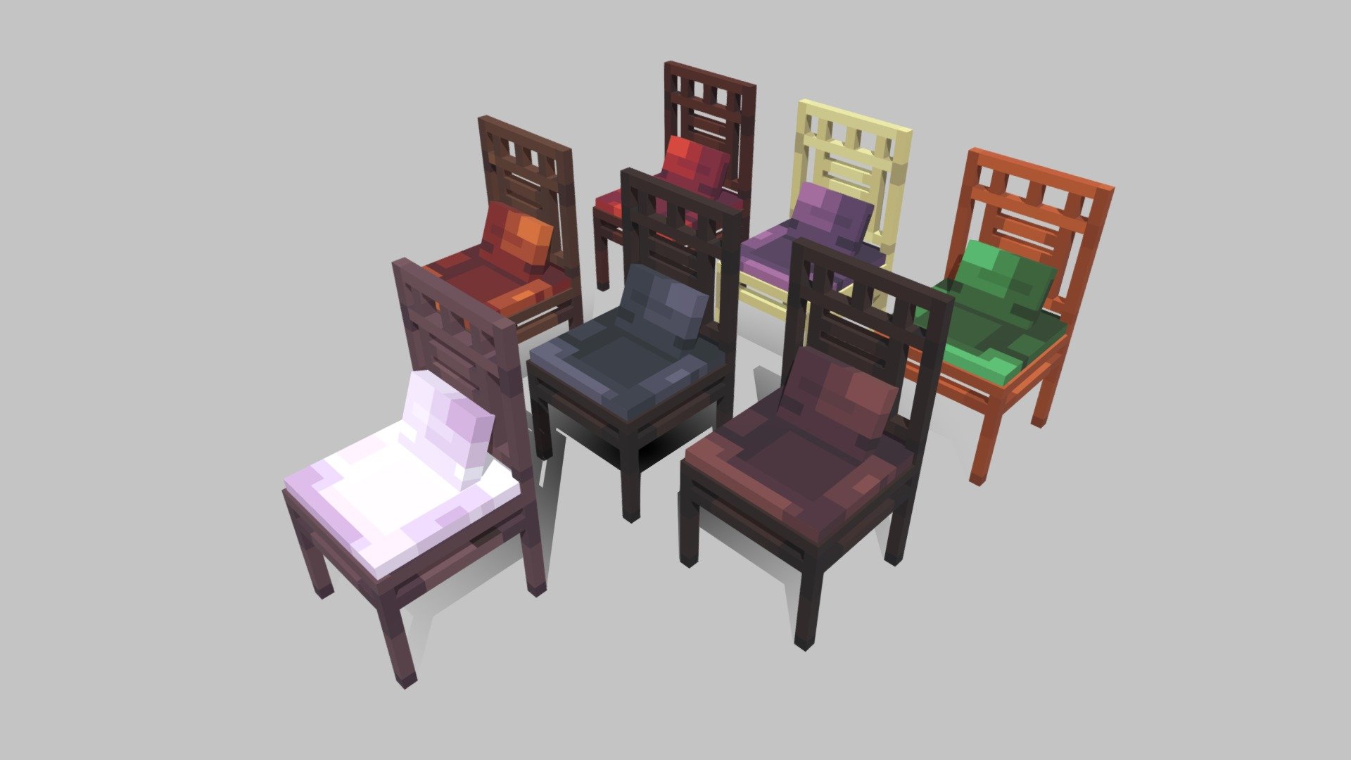 chair pack - 3D model by quiktori [5f097f1] - Sketchfab