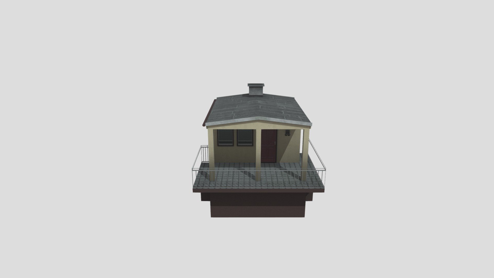 Building of the railway crossing keeper - 3D model by Jakub Sz. (@szy ...