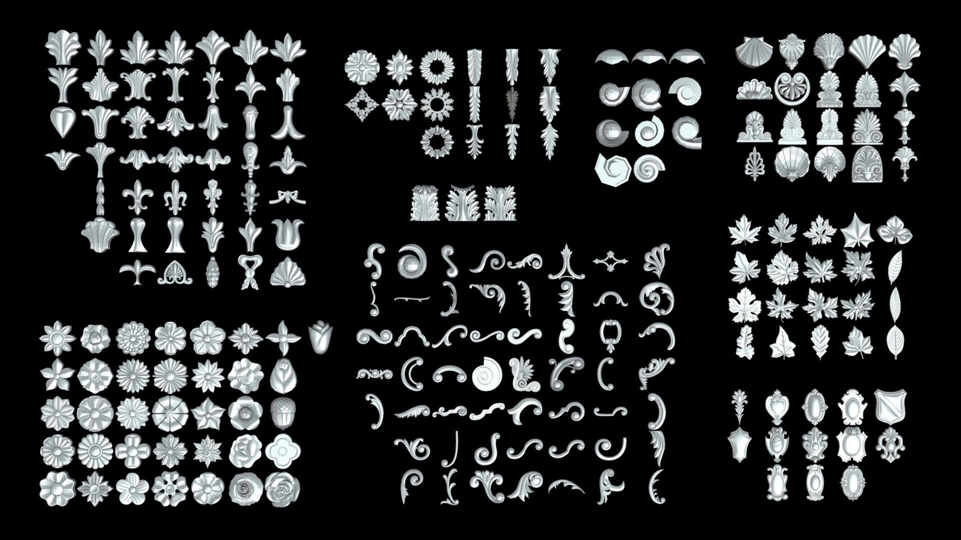 Architectural Designs Asset Pack (Mid Poly) - Buy Royalty Free 3D model ...