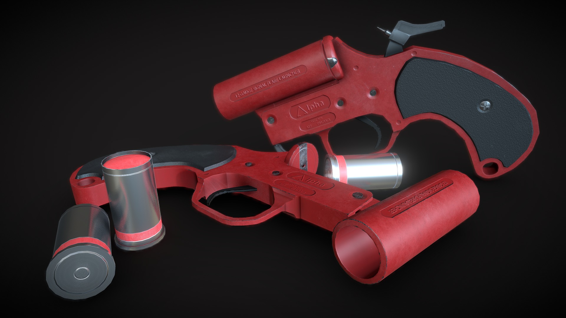 Flare Gun - 3D model by spendoge [5f0dfec] - Sketchfab