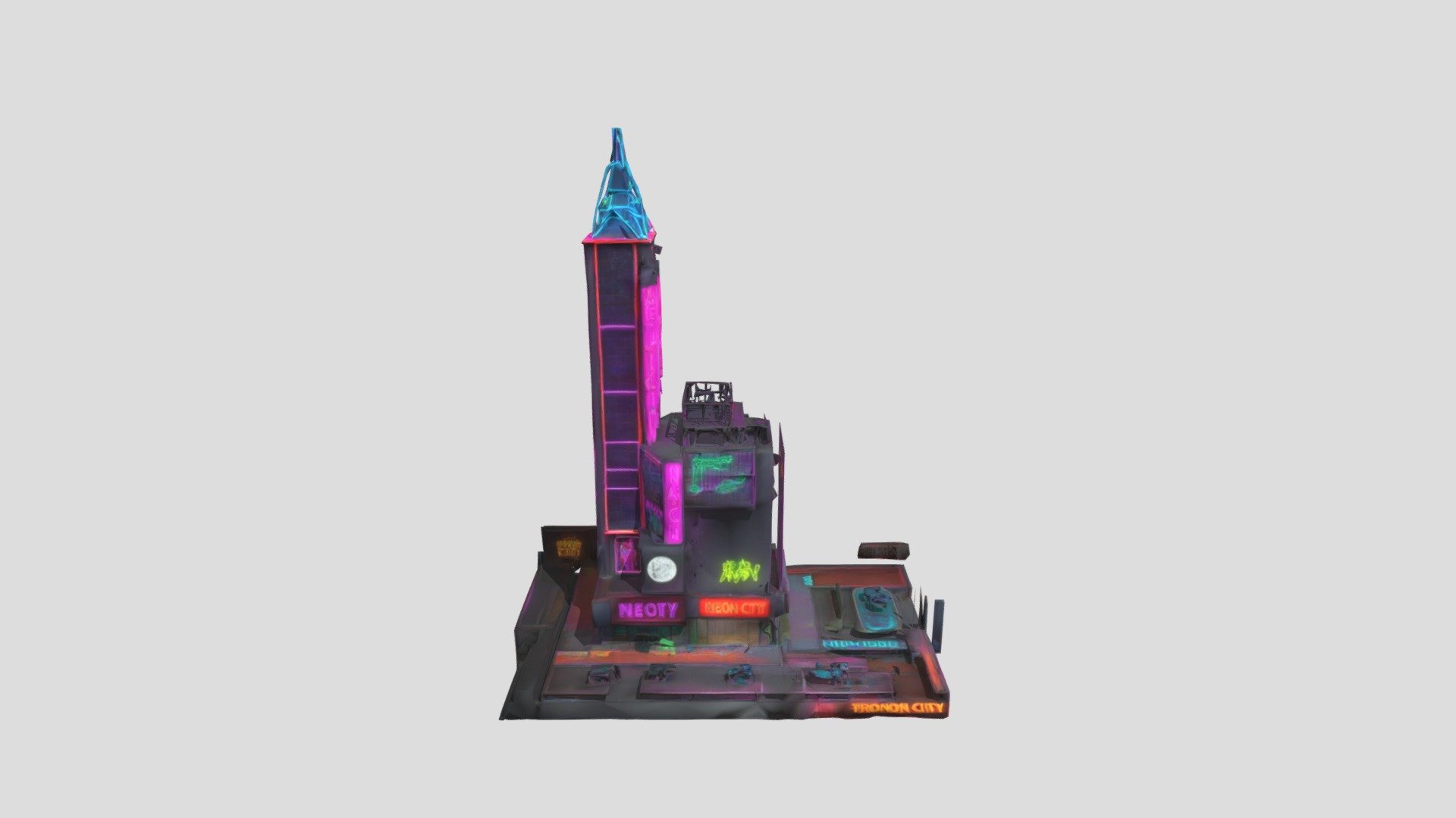 NEON CITY - Download Free 3D model by MAROUANE (@MAROUANE03) [5f0e721 ...