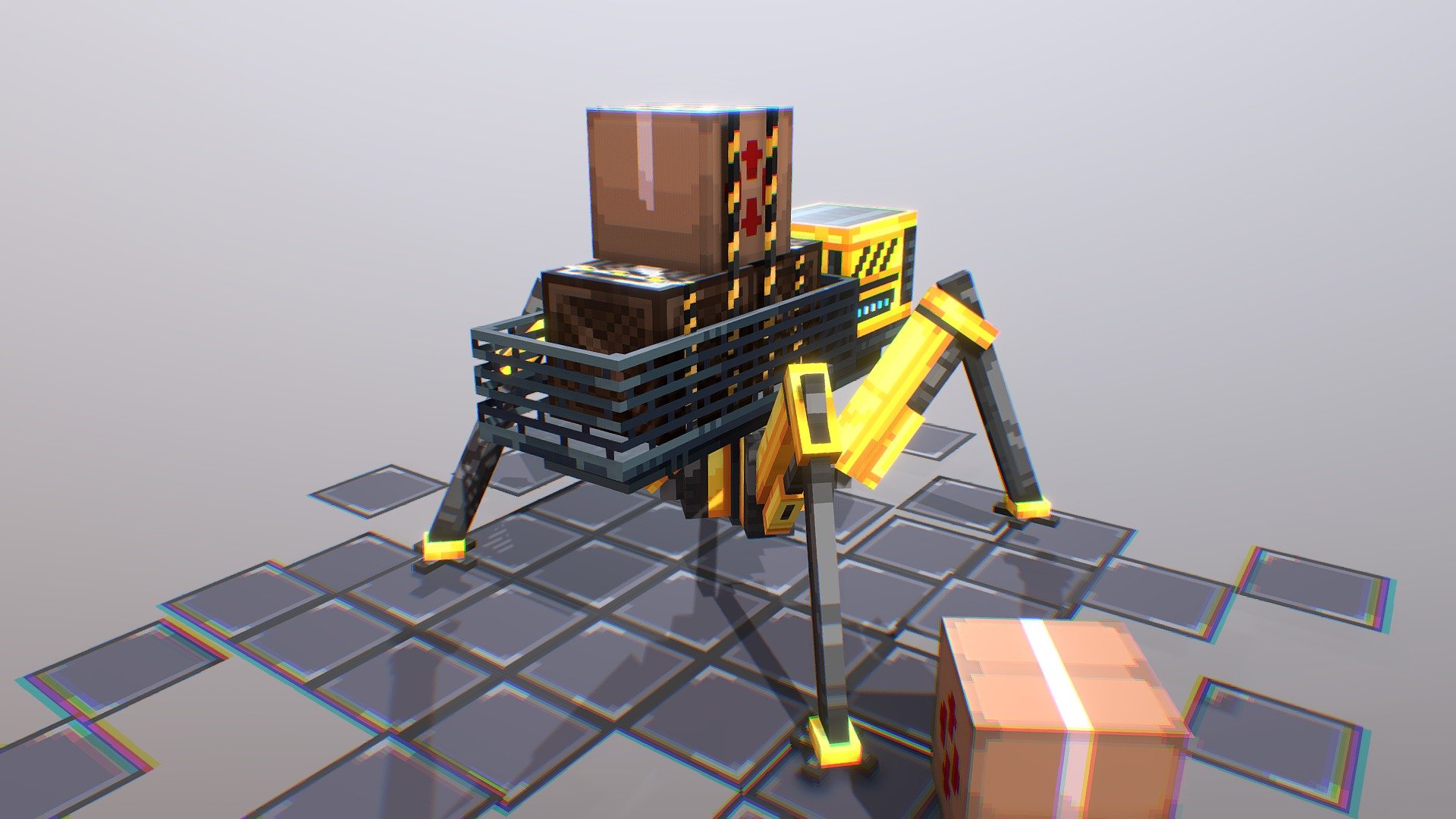 Loading Crab-bot MK2 - 3D model by Amanikton [5f13115] - Sketchfab