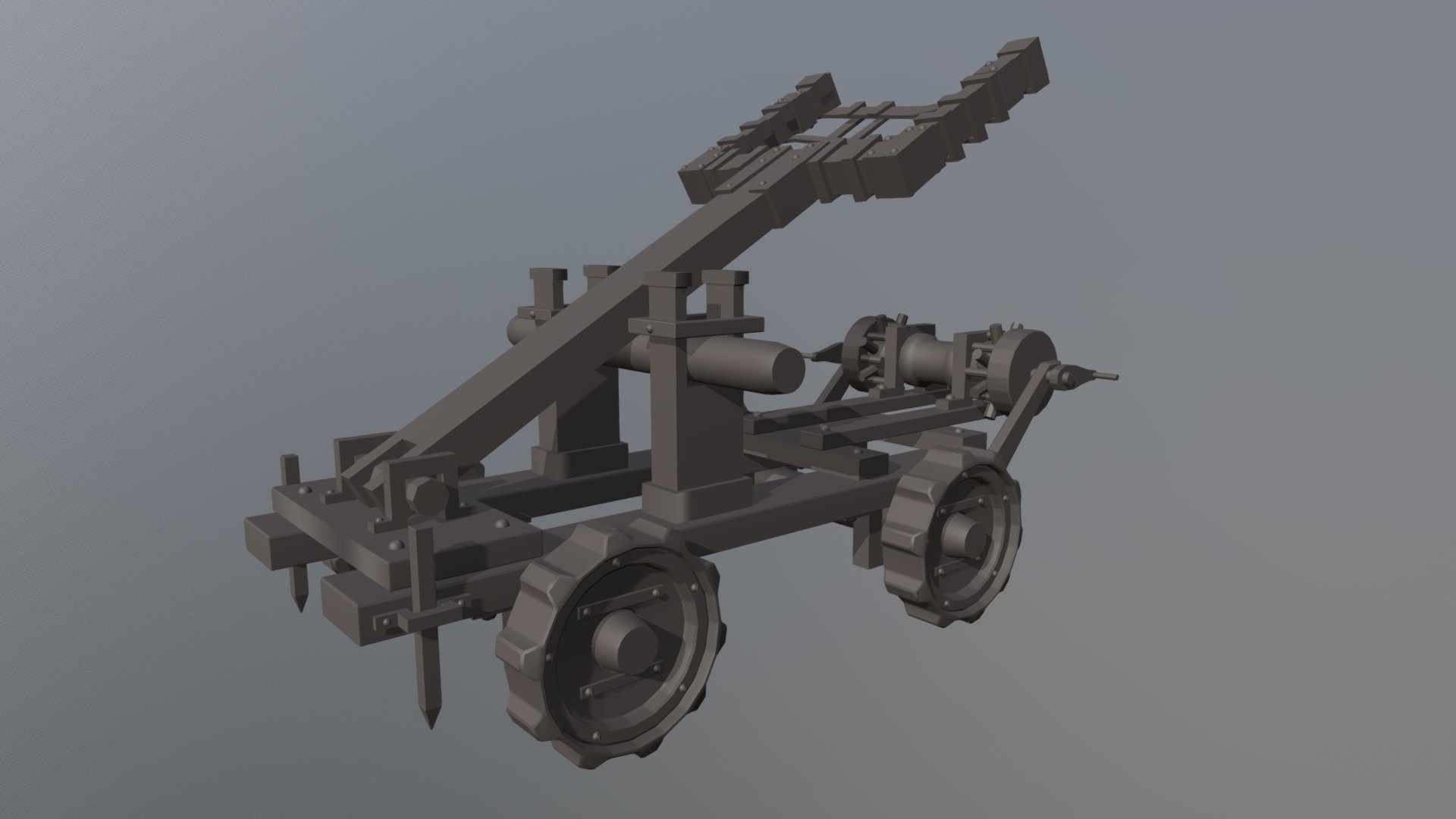 Catapult_V1 (Untextured) - 3D model by Mazrynth [5f133f0] - Sketchfab