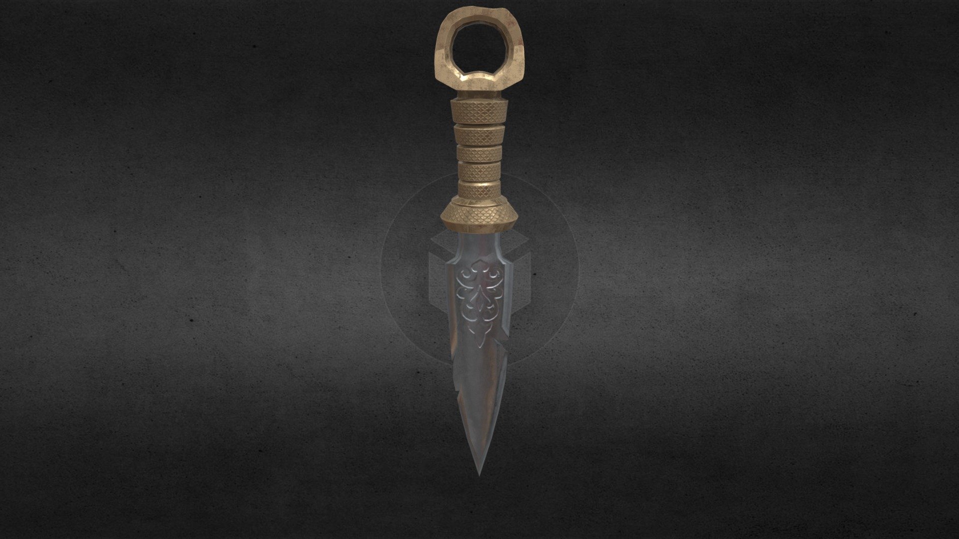 Golden-Bronze Ceremonial Dagger – Game Prop - Download Free 3D model by ...
