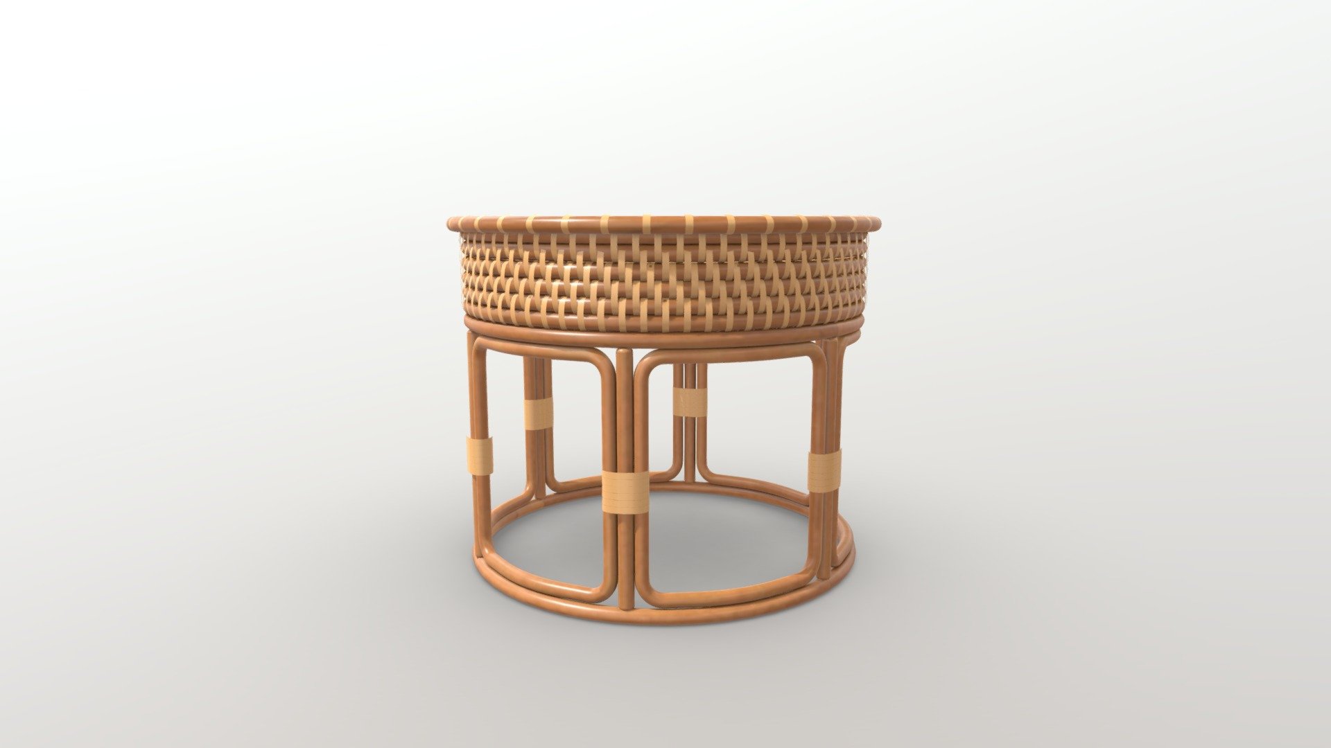 Vietnam Rattan Wood Round Tea Table - Buy Royalty Free 3D model by interior model ...