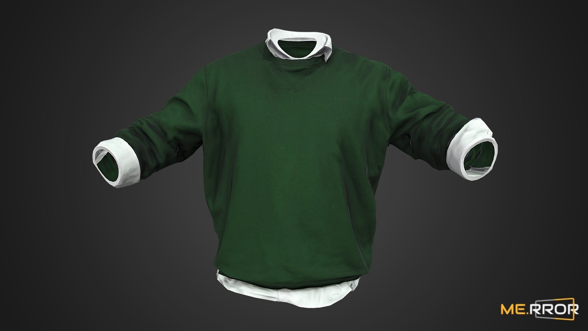 [Game-Ready] Green Knitted Sweater with Shirt - Buy Royalty Free 3D ...
