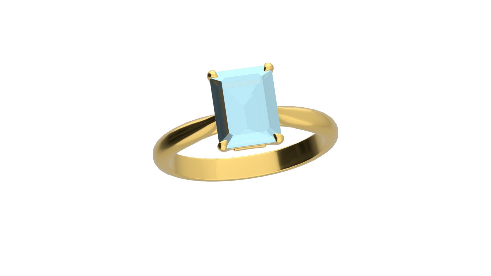 emerald cut solitaire - 3D model by Mfj [5f23956] - Sketchfab