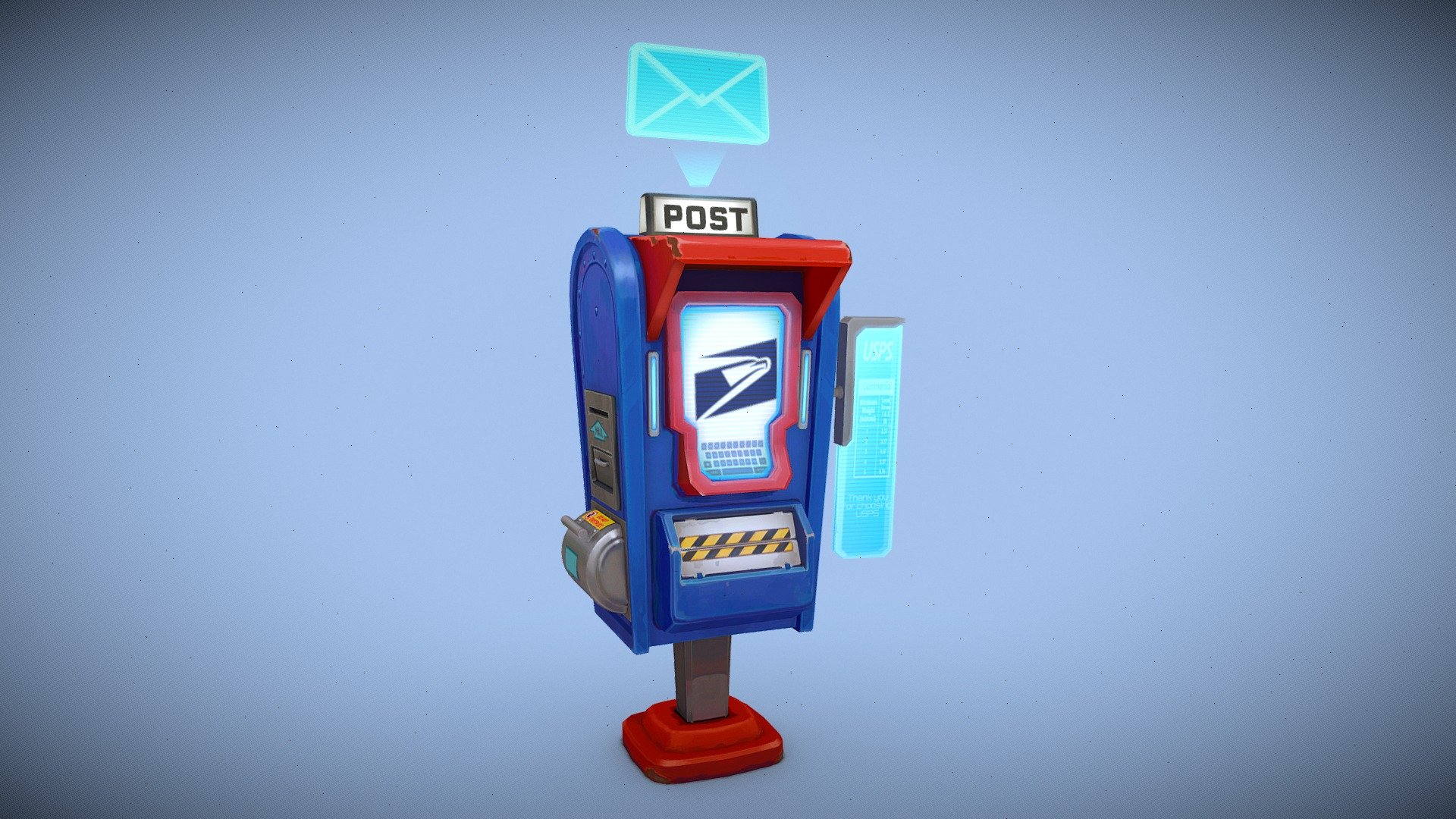 Sci-fi Mailbox - 3D model by Sadie Johnson (@sadie_johnson) [5f2df83] - Sketchfab