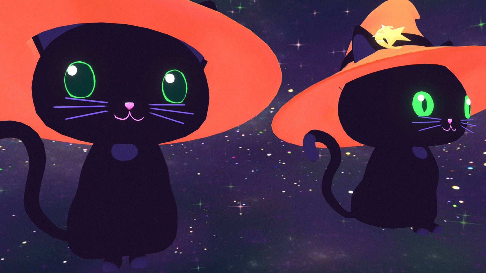 Witch Kitty - Buy Royalty Free 3D model by lealeelu [5f2fa73 ...