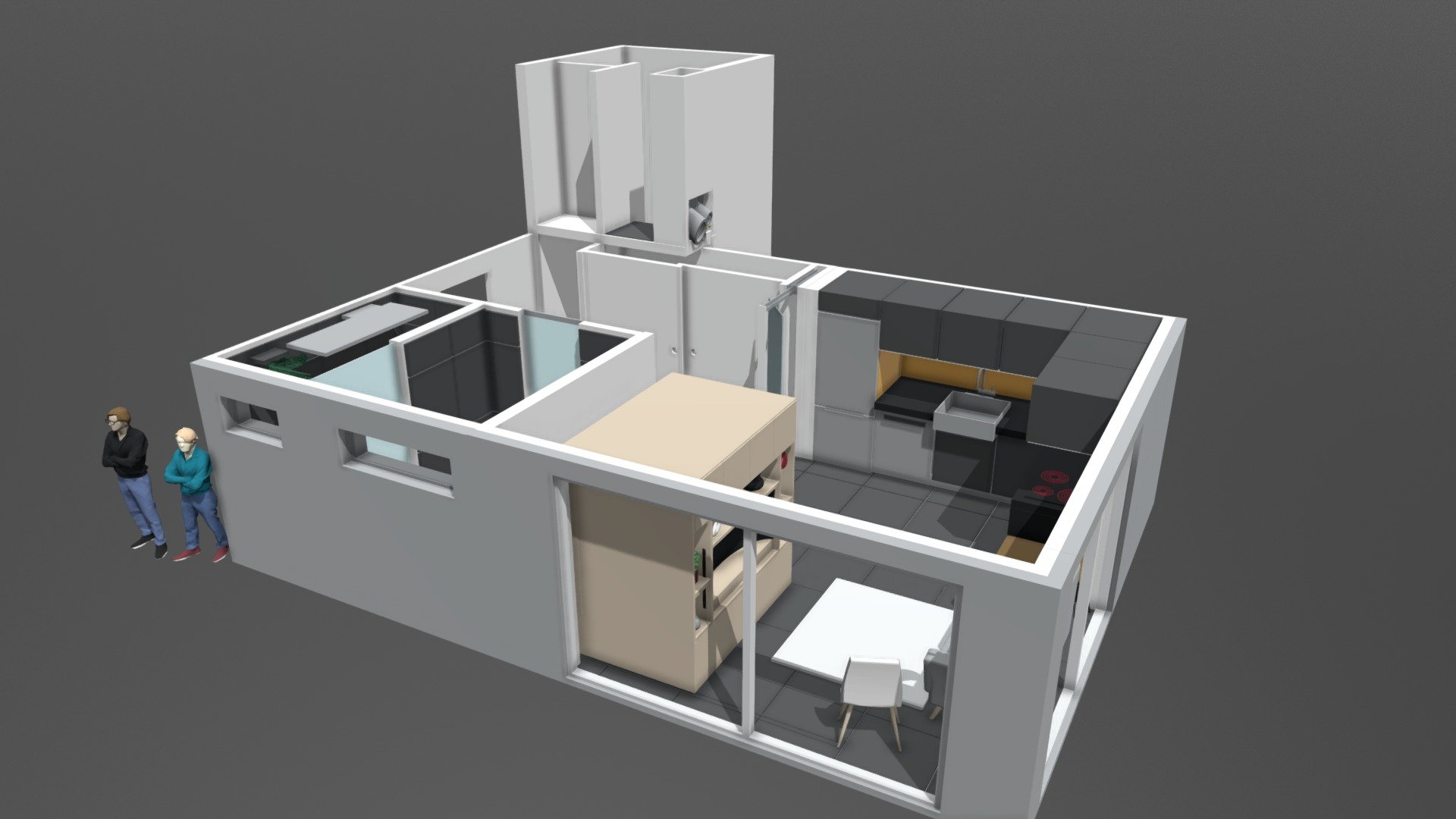 Smart House 30 M^2 - 3D model by El_Andrew [5f3000d] - Sketchfab