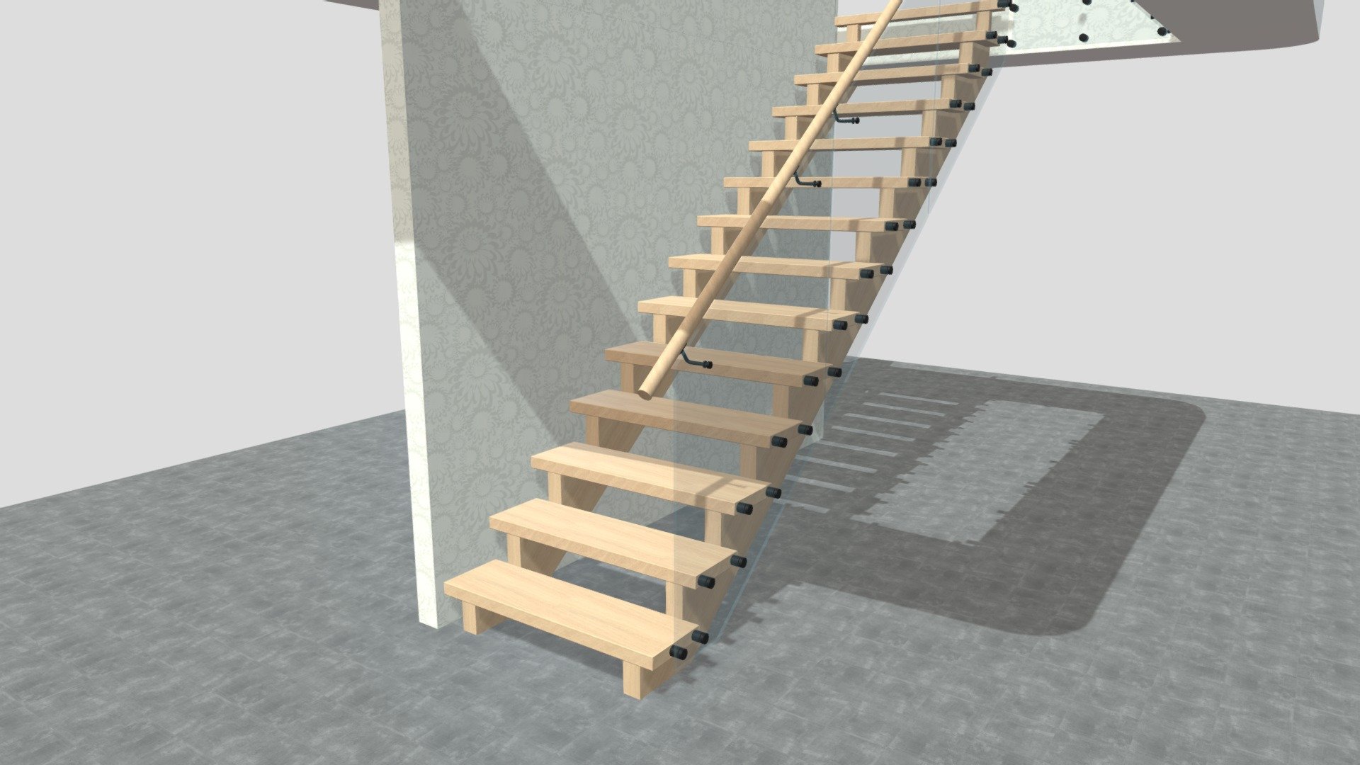 CUT STRINGER_STAND OFF GLASS - 3D model by AMD Stairs (@amdstairs ...