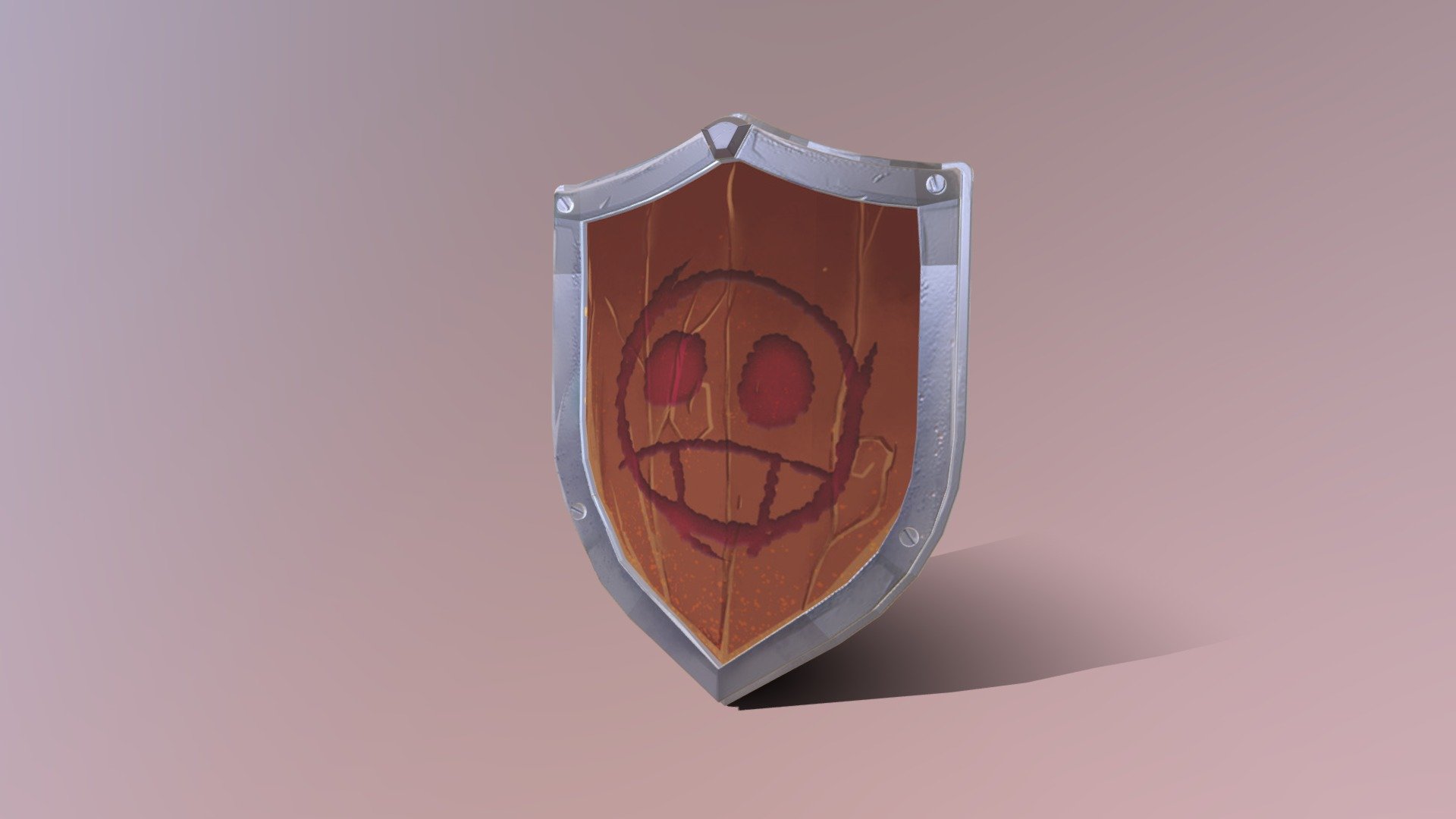 Wooden Skull Carved Shield - Download Free 3D model by malatrova ...