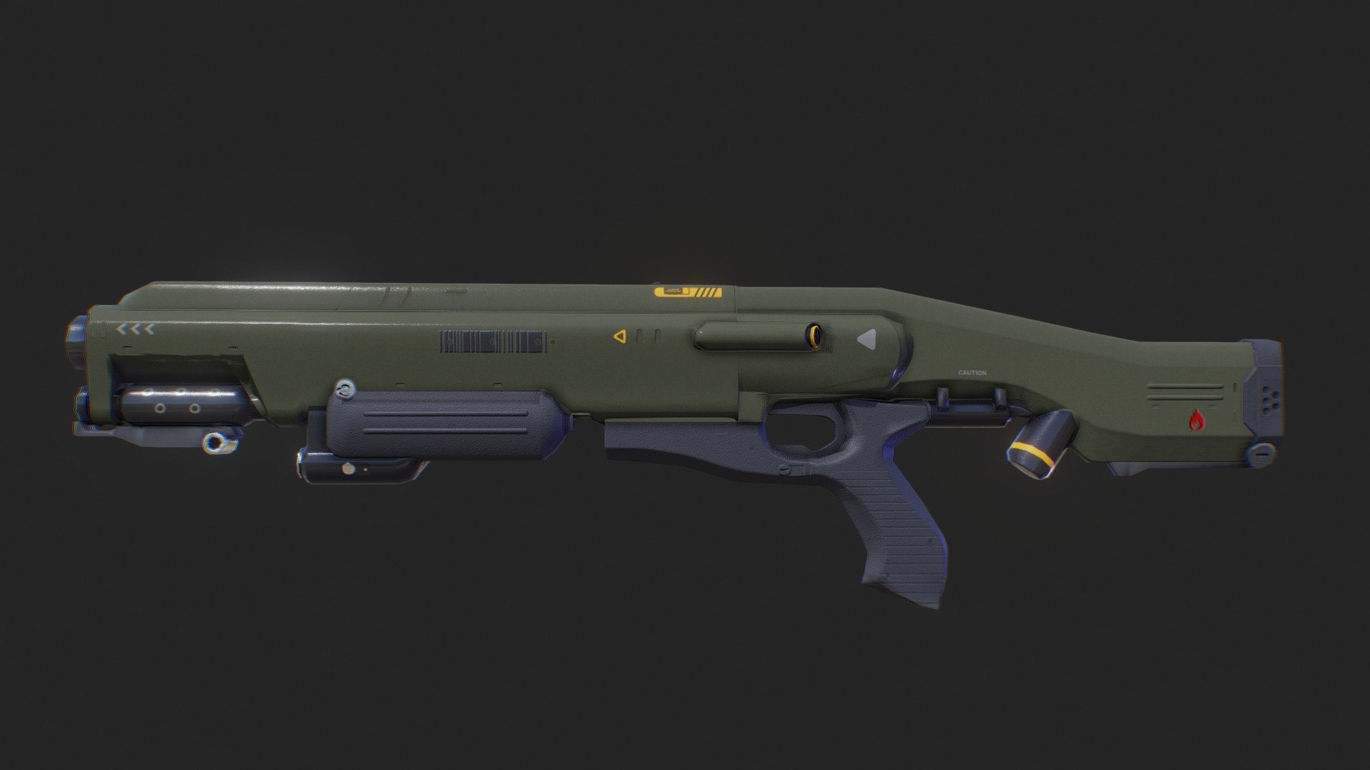 Sci-Fi Gun - 3D model by jeltato [5f33bf1] - Sketchfab