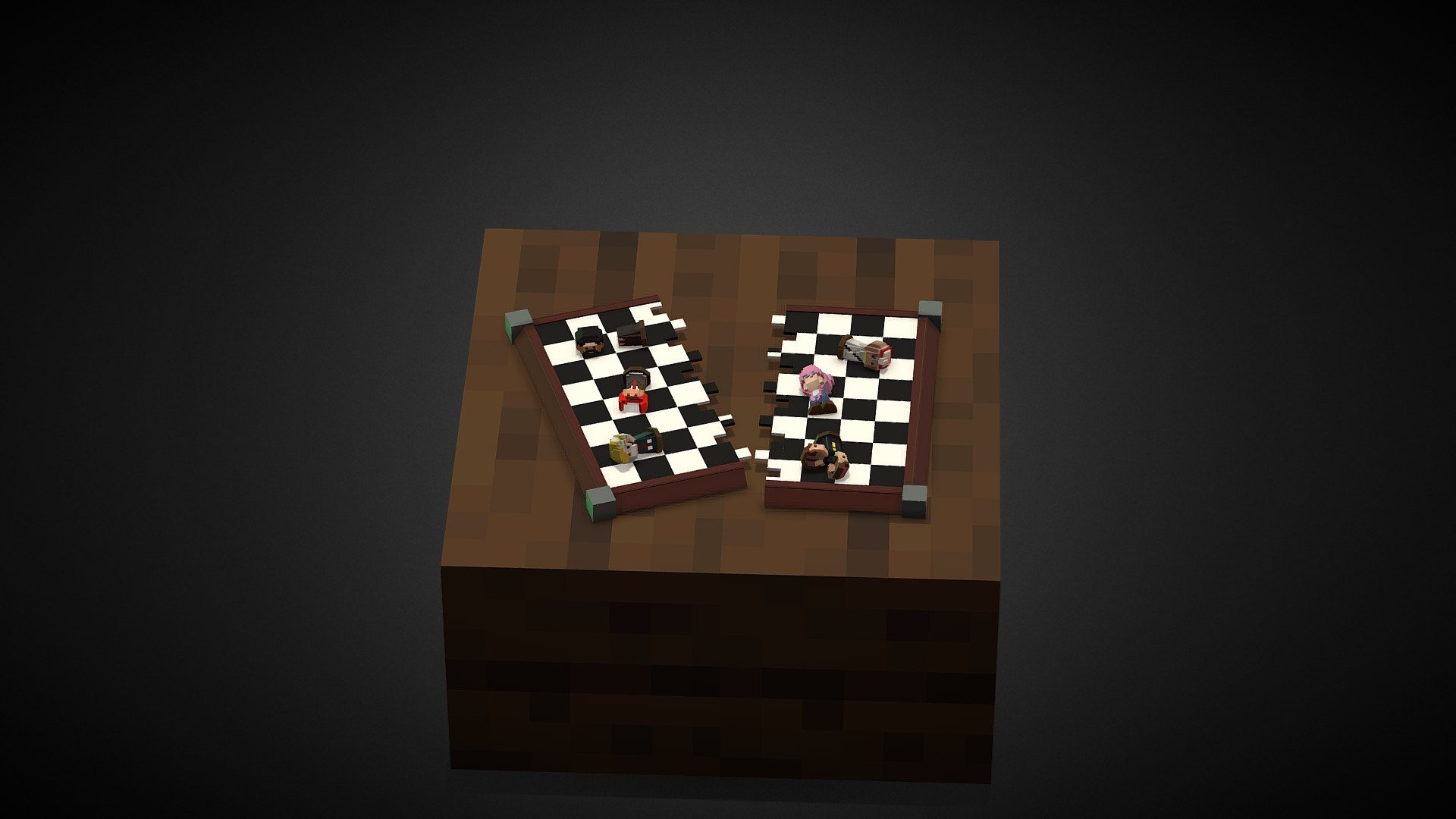 Broken Chess Board - 3D model by humanincontext [5f3947d] - Sketchfab