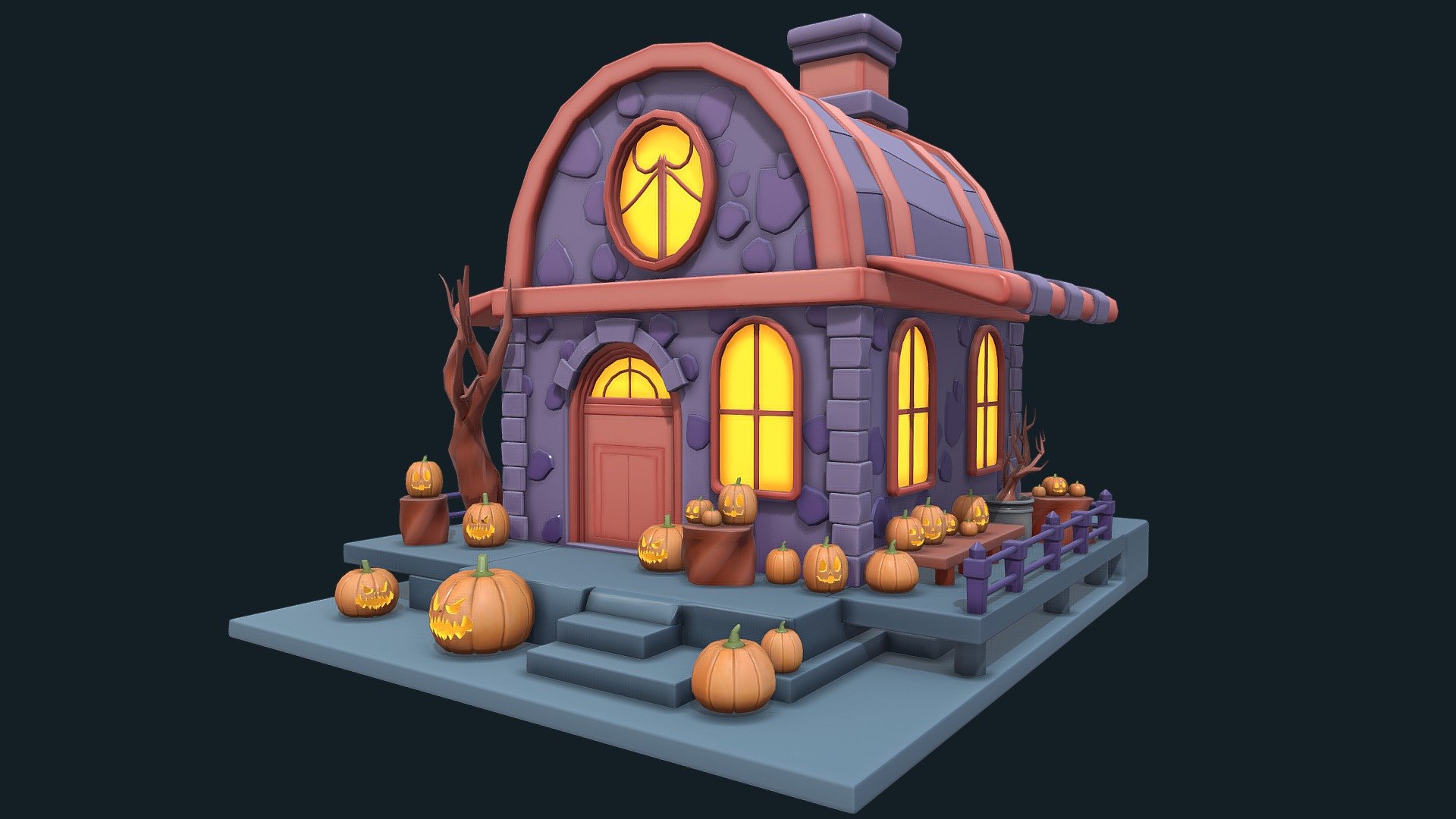 Stylized Halloween Treasure - Buy Royalty Free 3D model by WillowBoxArt ...