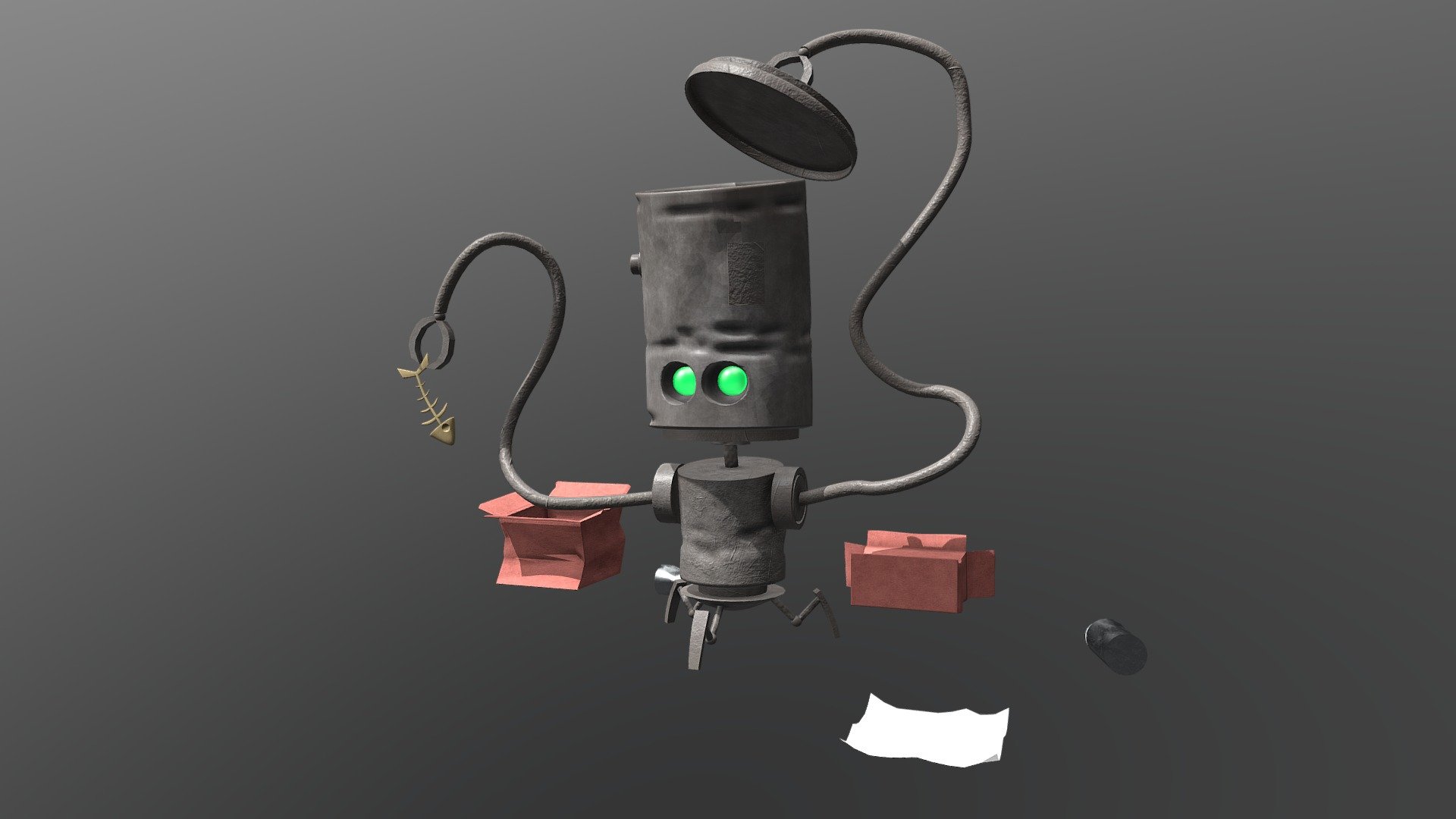 Trash Robot - 3D model by osbornecorbin22 [5f3ed49] - Sketchfab