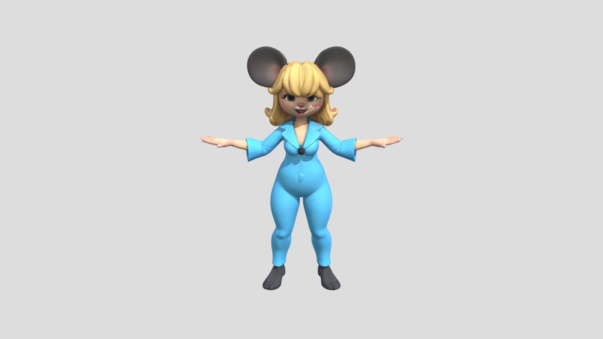 A Female Mouse Jumpsuit - 3D model by fussygirlme [5f3f674] - Sketchfab