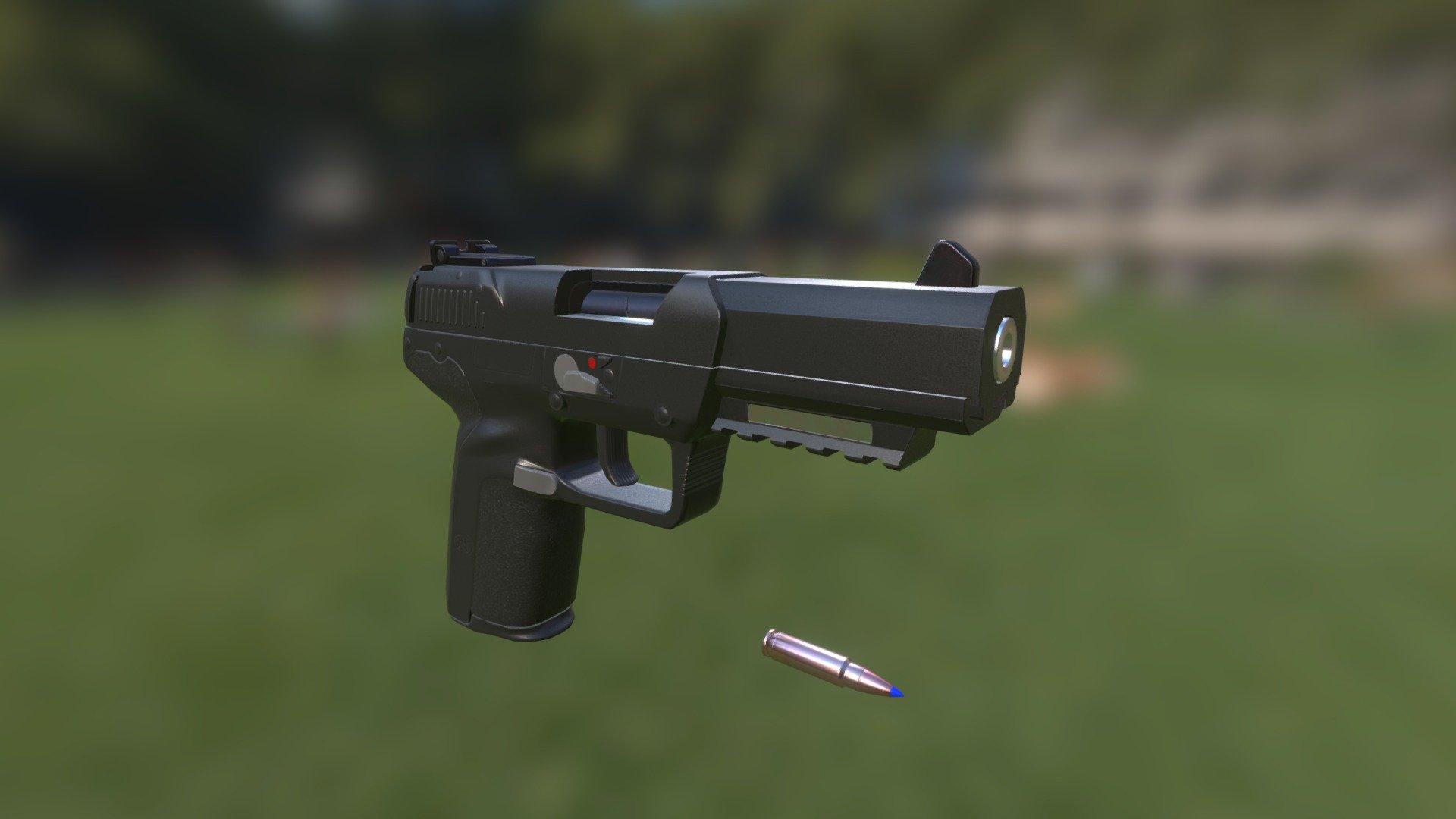 FN57 - low poly pre-texture - 3D model by Dickie McCarthy ...