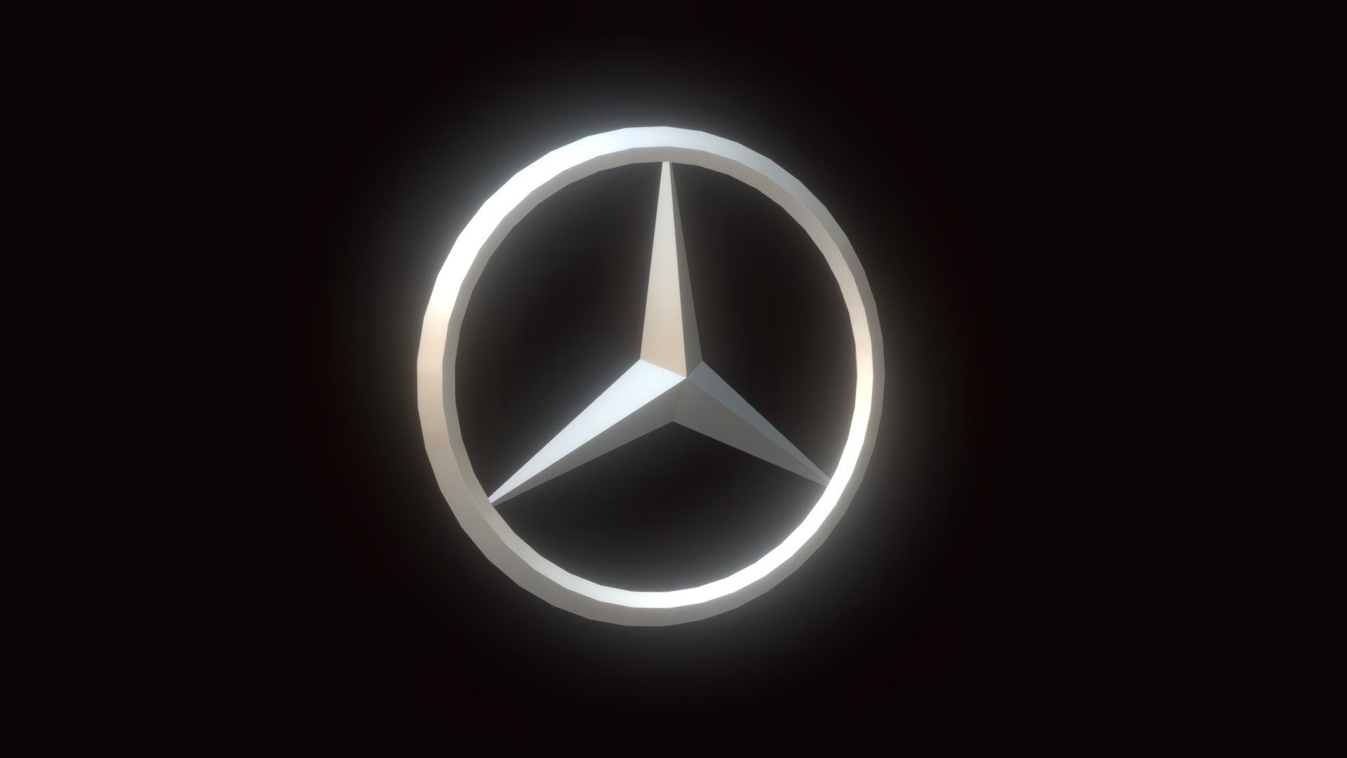 Mercedes benz 3d Logo and Car Symbol silver - Download Free 3D model by ...