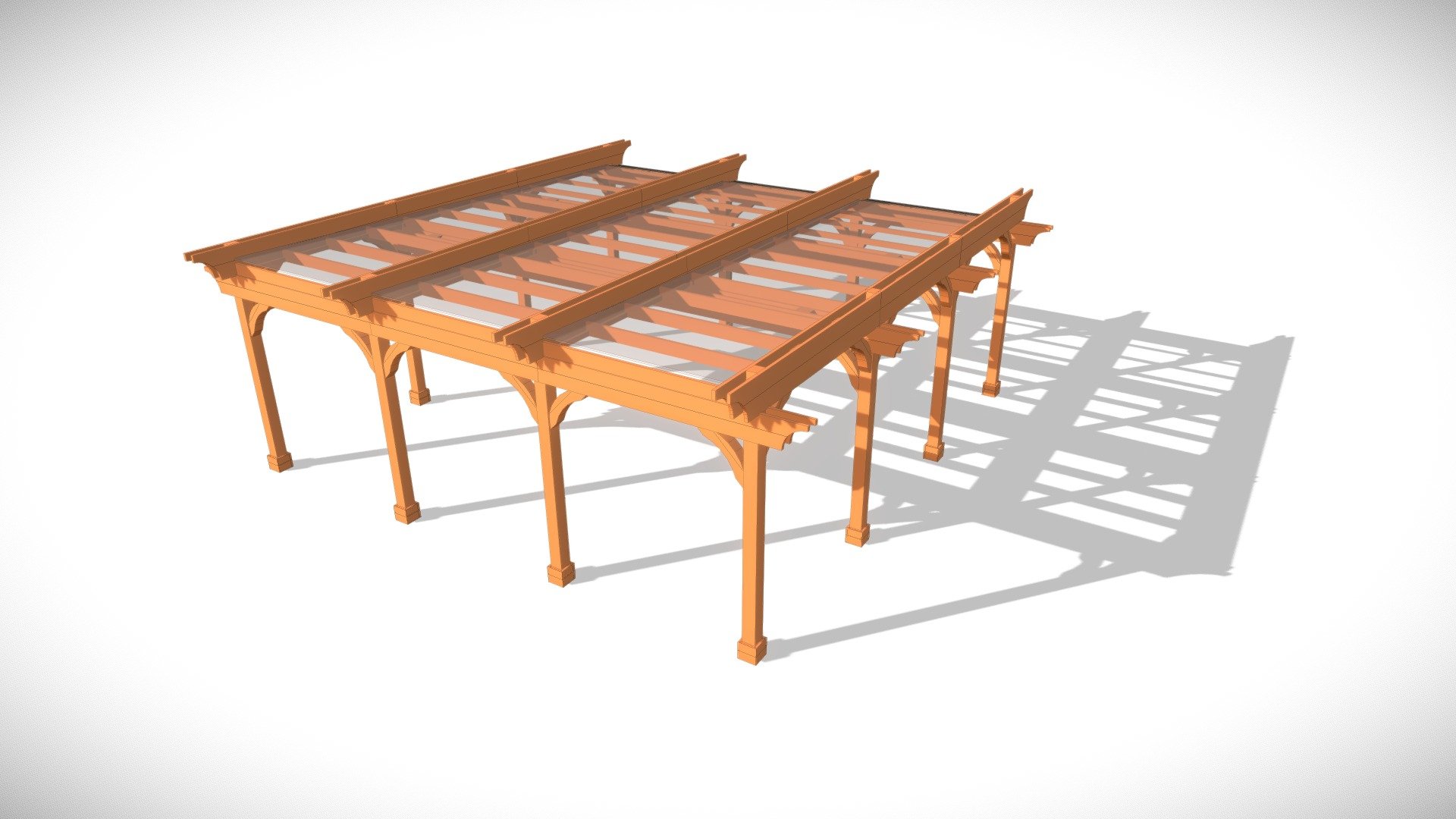 Custom Pergola - 3D model by Conceptual Engineering - RB [5f4634e ...