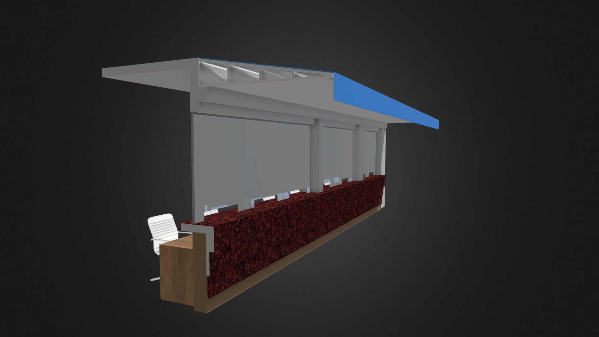 Counter section - 3D model by Kraft-studios.com [5f46d91] - Sketchfab