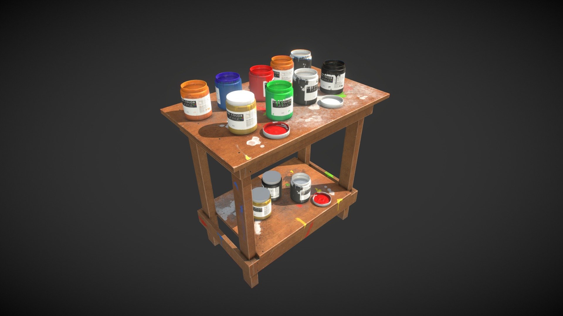 Work Table with Acrylic - 3D model by J.Seok Lee (@sonaki82) [5f4792b ...