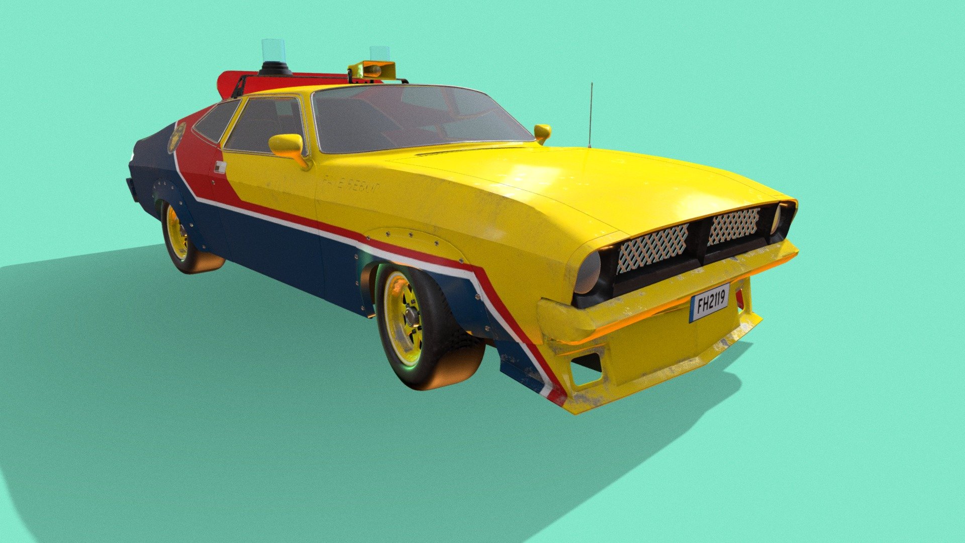 Ford Falcon XB MFP Car (Rigged) - 3D model by TonyWony [5f49f71 ...