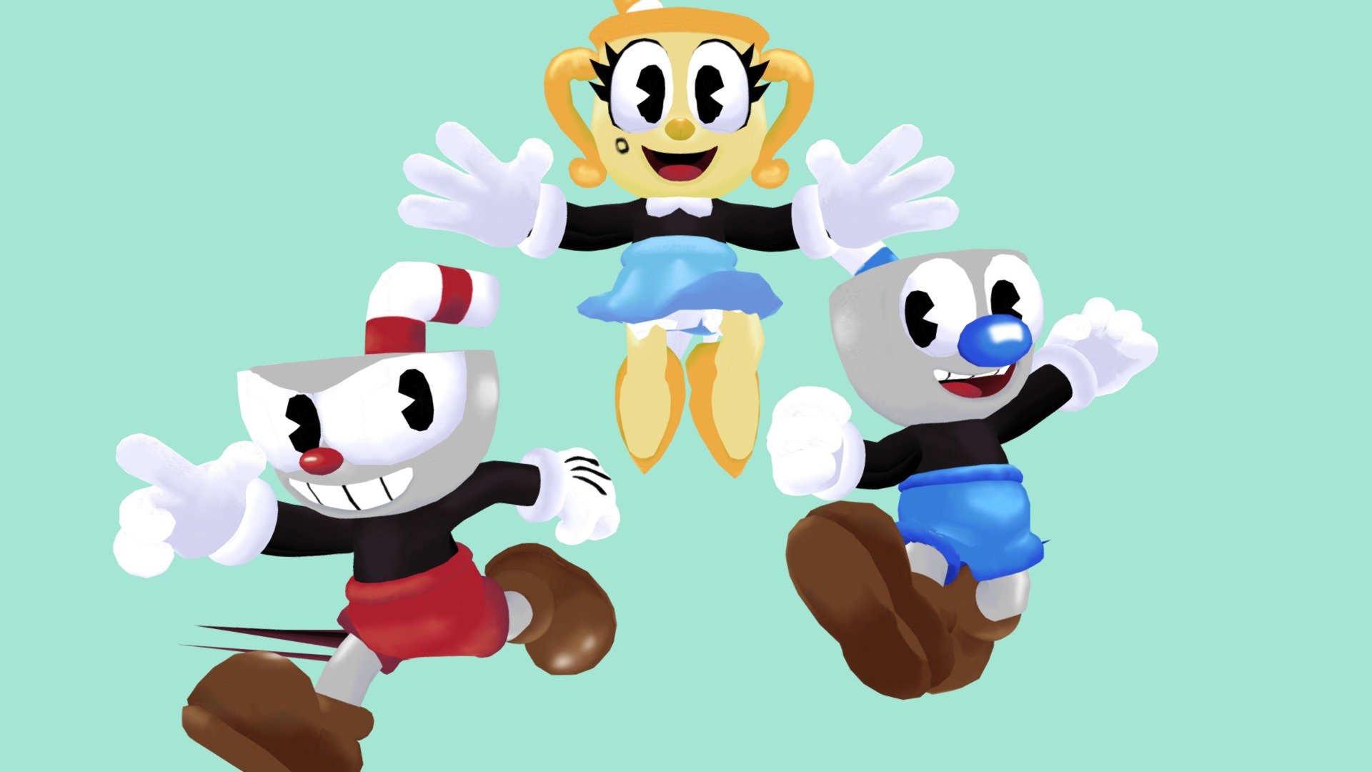 Cuphead DLC Trio - 3D model by cartoonpeashooter [5f4f596] - Sketchfab