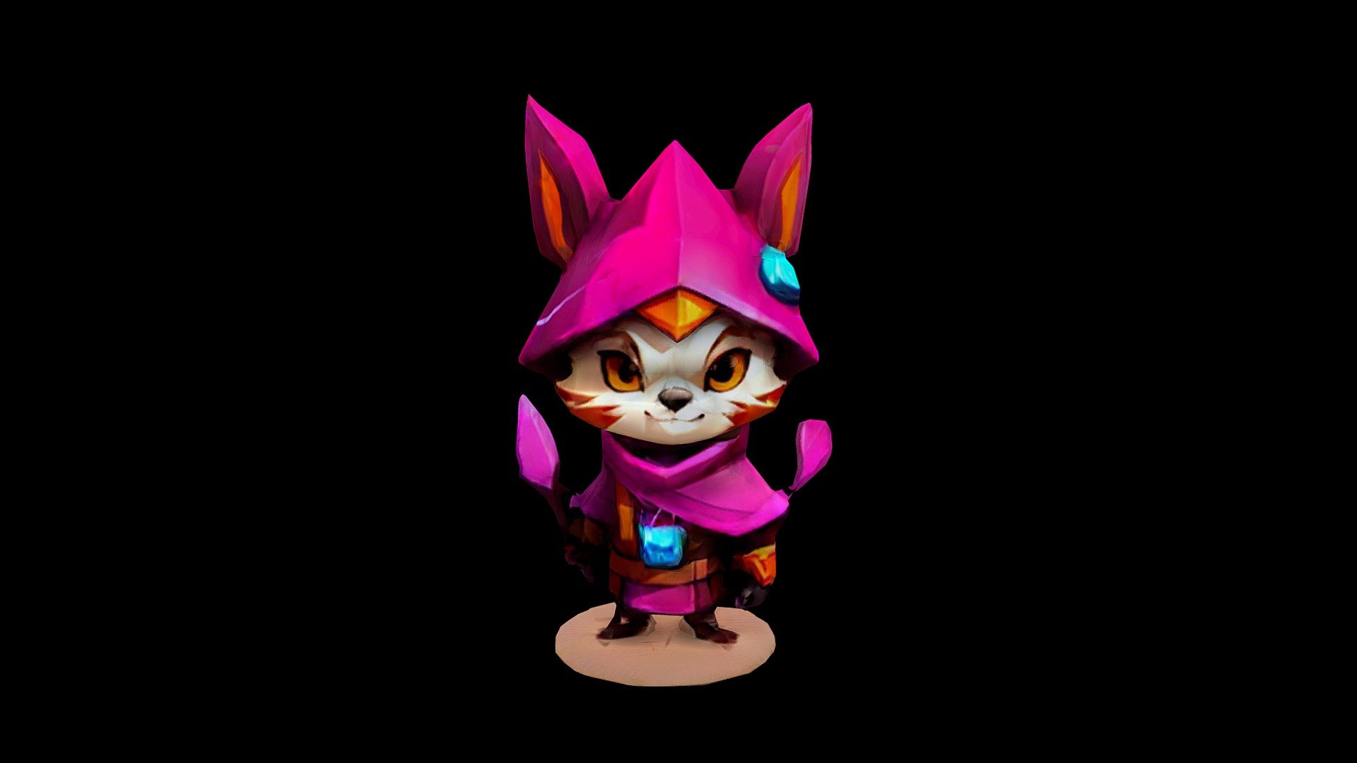 A digital artwork of a cute cat dressed as a mag - Download Free 3D ...