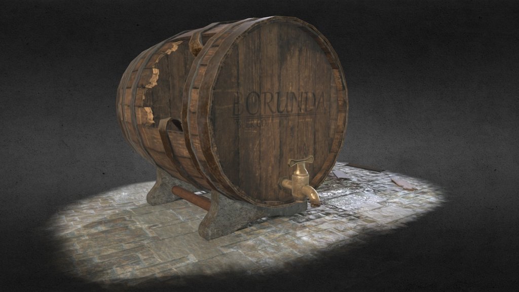 Destroyed Barrel - 3D model by vinnyhaw [5f58185] - Sketchfab
