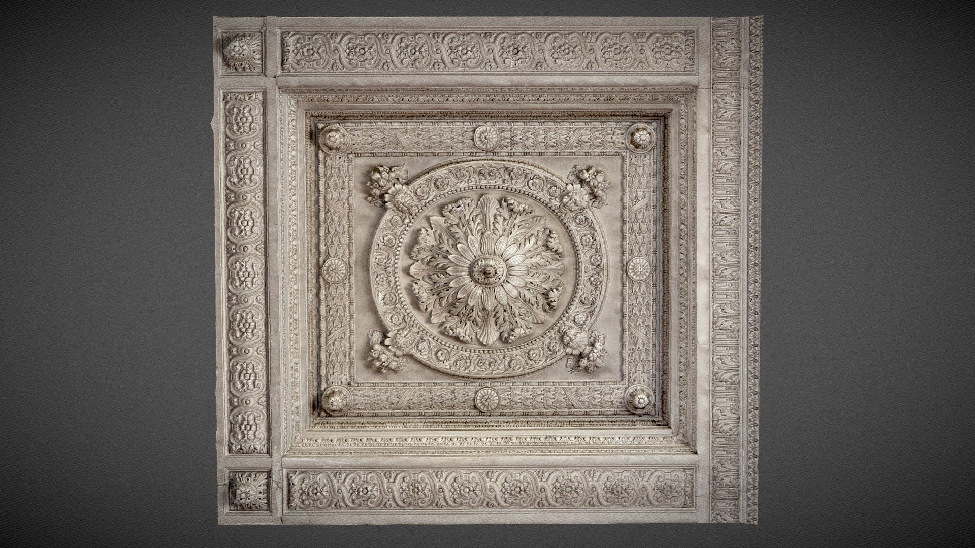 Chateau de Versailles - Ceiling Tile quick scan - 3D model by ...