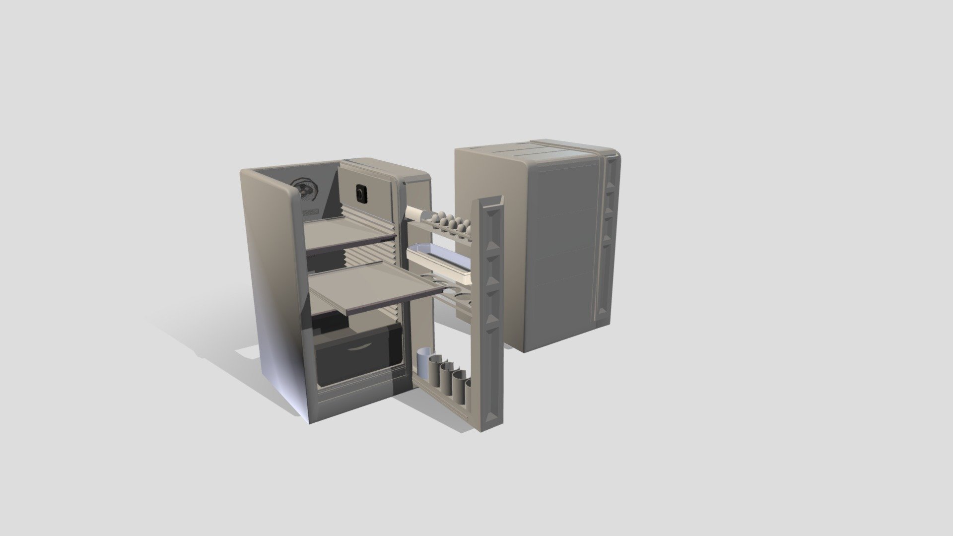 Interior And Exterior of a Mini Fridge - 3D model by Izza [5f5a36c ...