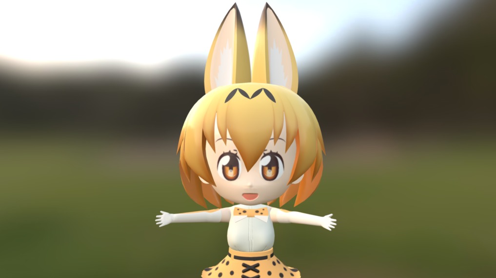 Serval chan (kemono friends) - 3D model by LabRediscovery [5f5c975 ...