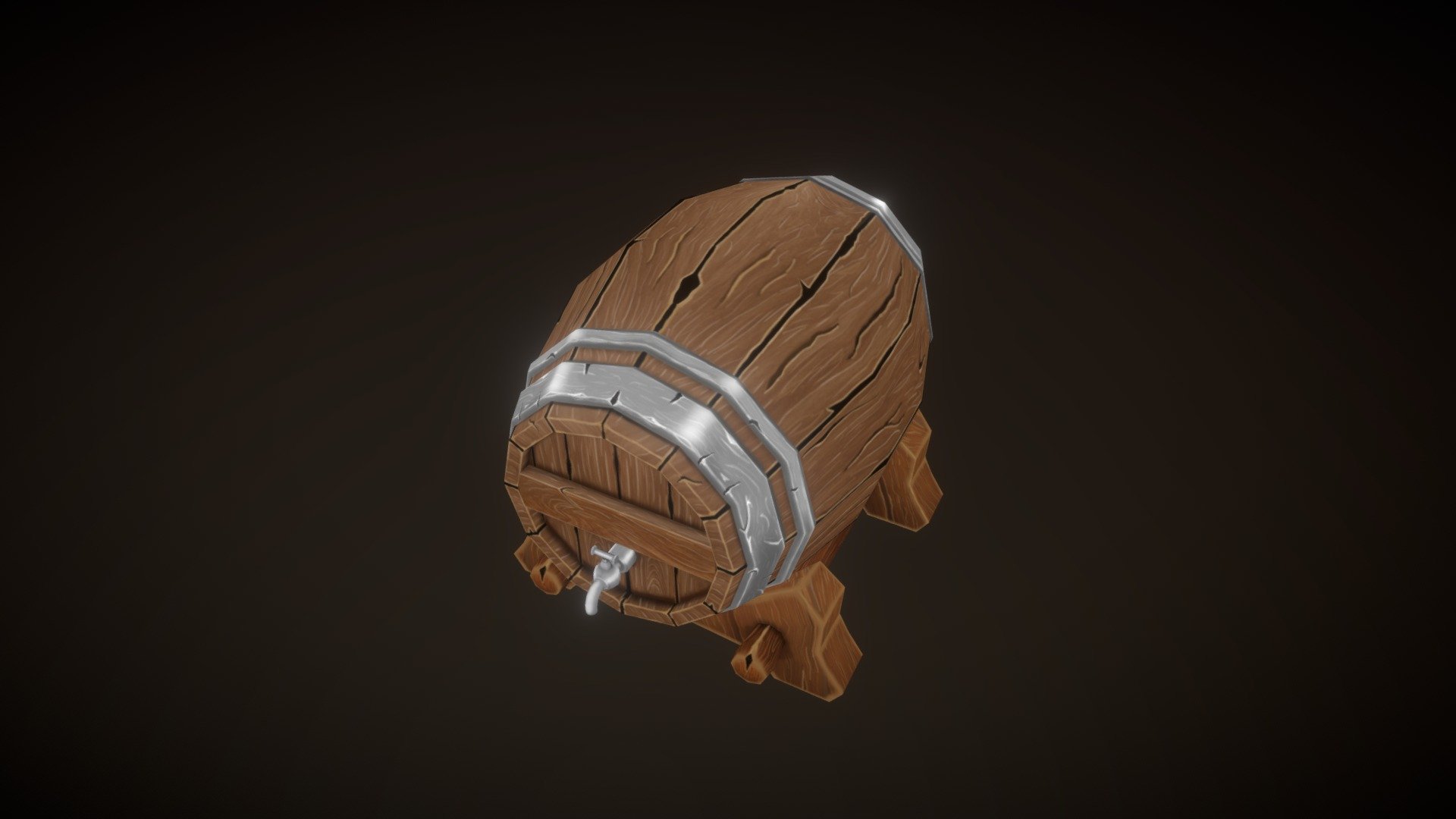 Hand Painted Oak Barrel - 3D model by Park Jae Min (@ParkJaeMin ...