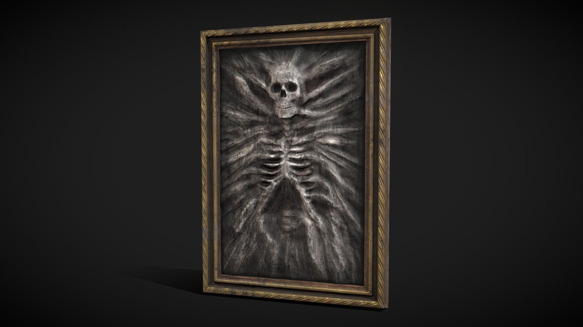 Horror Decoration / Skeleton Painting - low poly - Buy Royalty Free 3D ...