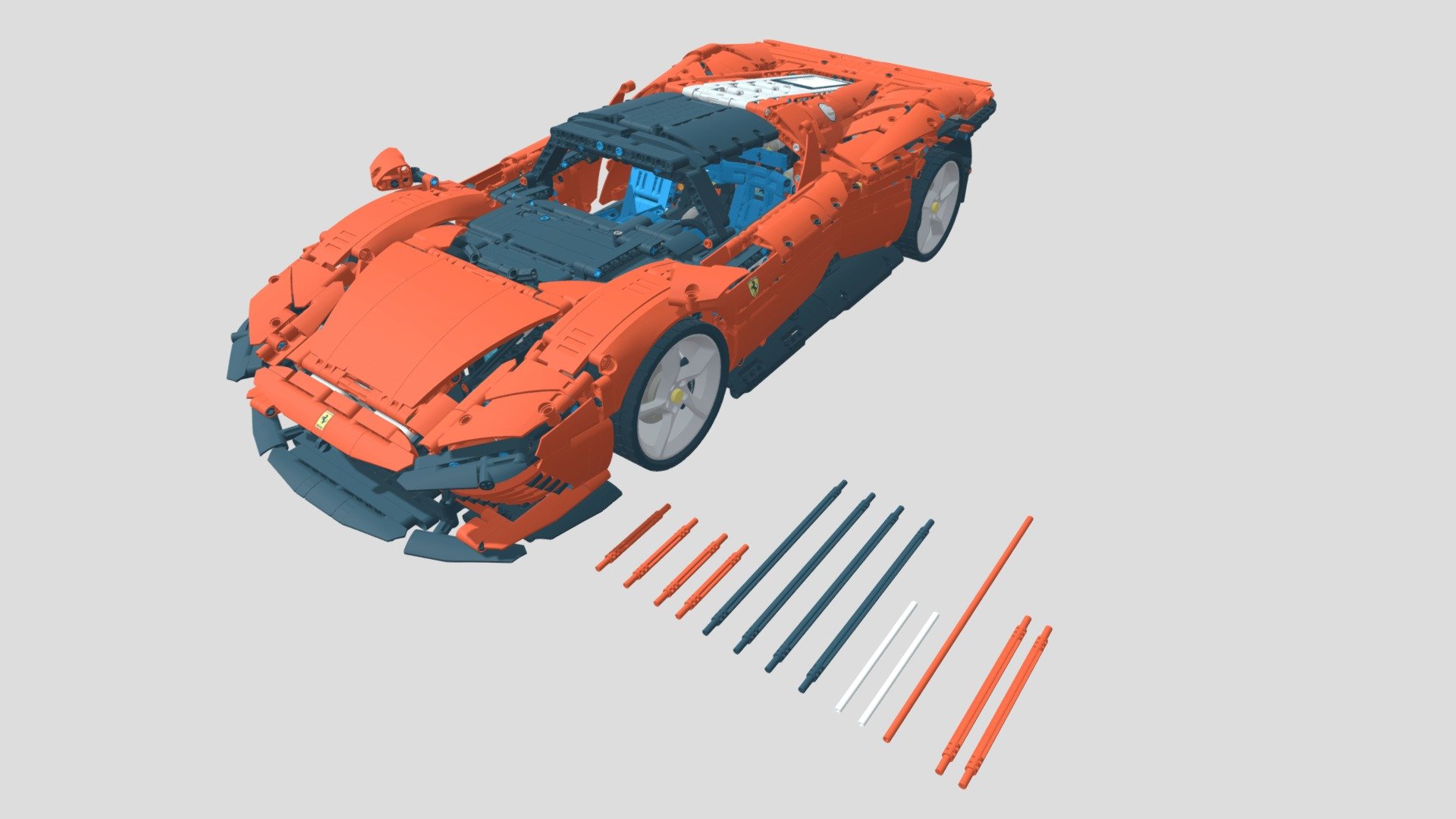 Lego 42143 Ferrari Daytona SP3 Full parts - Download Free 3D model by ...