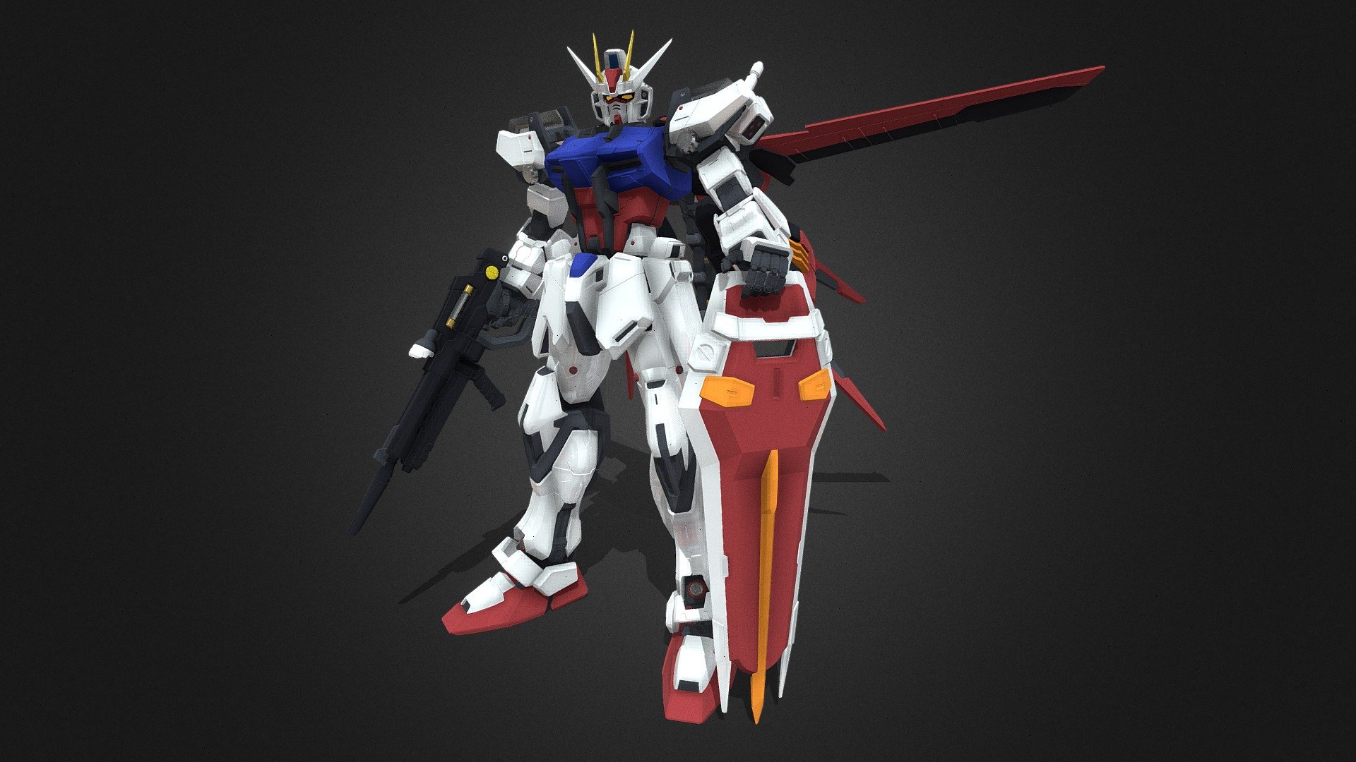 Aile Strike Gundam GAT-X105 - 3D model by Shynn [5f6804a] - Sketchfab