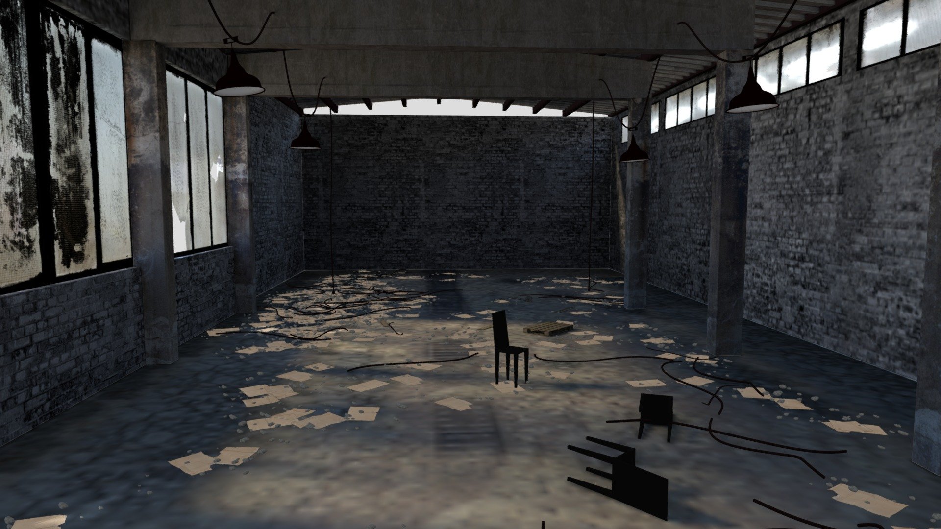 Abandoned_warehouse_-_interior_scene - Download Free 3D model by ...
