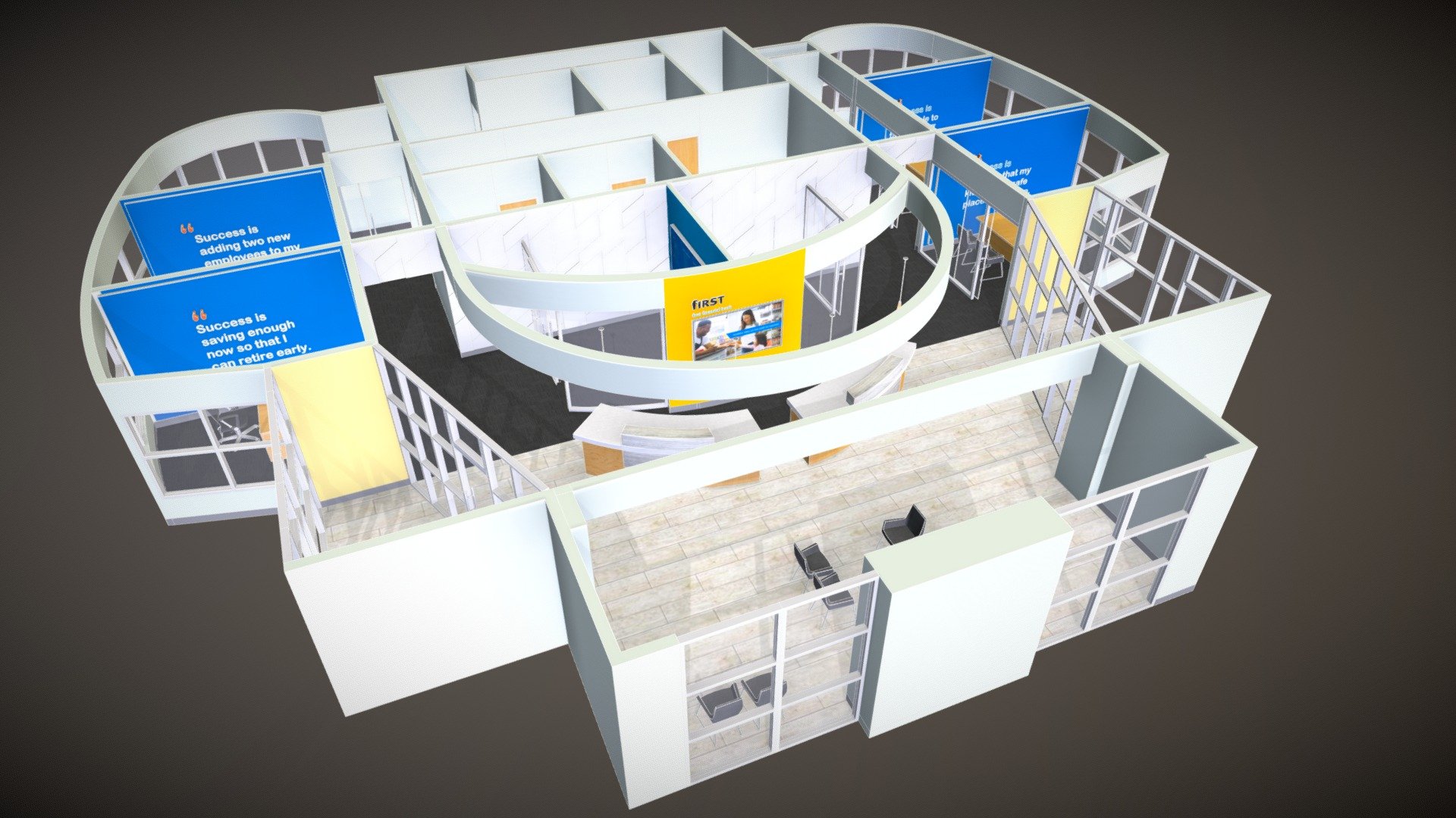 First Financial Bank - 3D model by clarity_retail [5f6af73] - Sketchfab