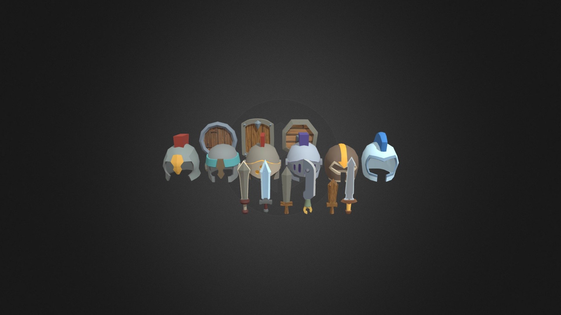 Low poly Armor Pack - Download Free 3D model by sedayuzlu [5f6def3 ...