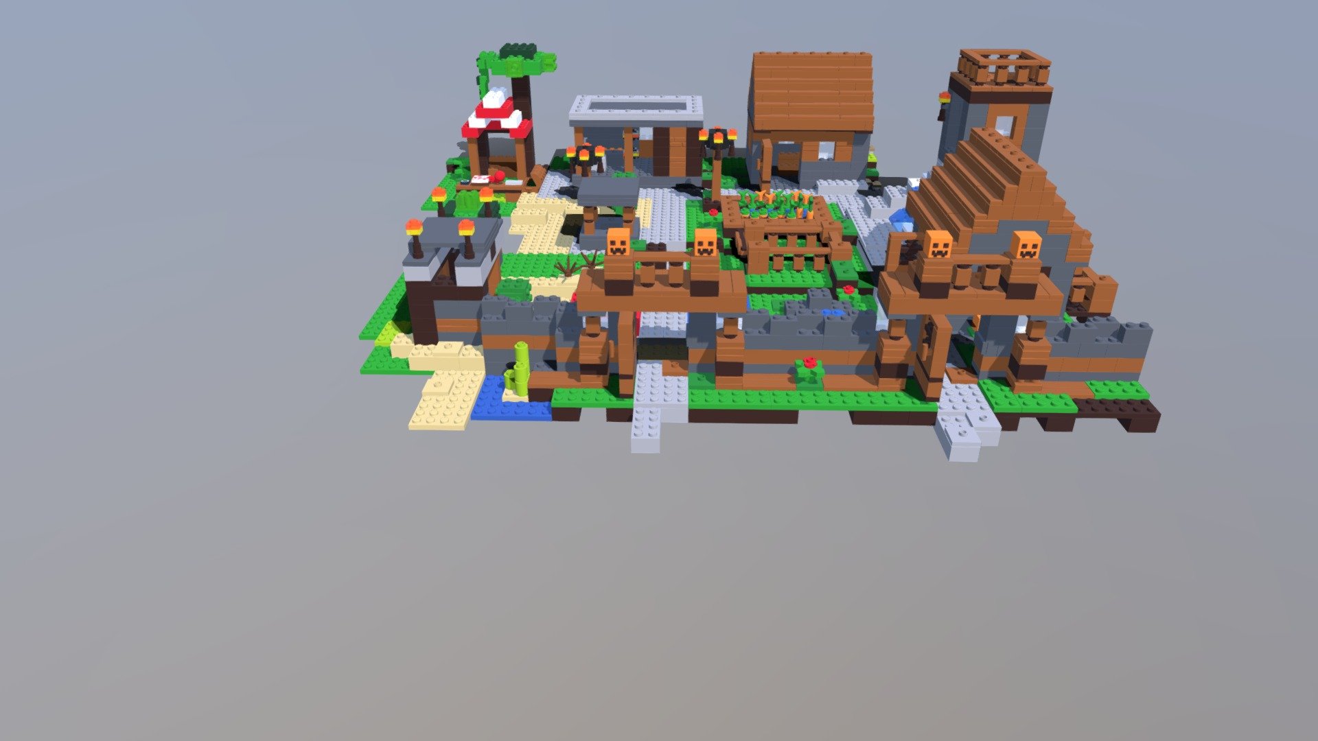village lego minecraft - 3D model by bionicLMAO (@itsBionicyt) [5f6e0a7 ...