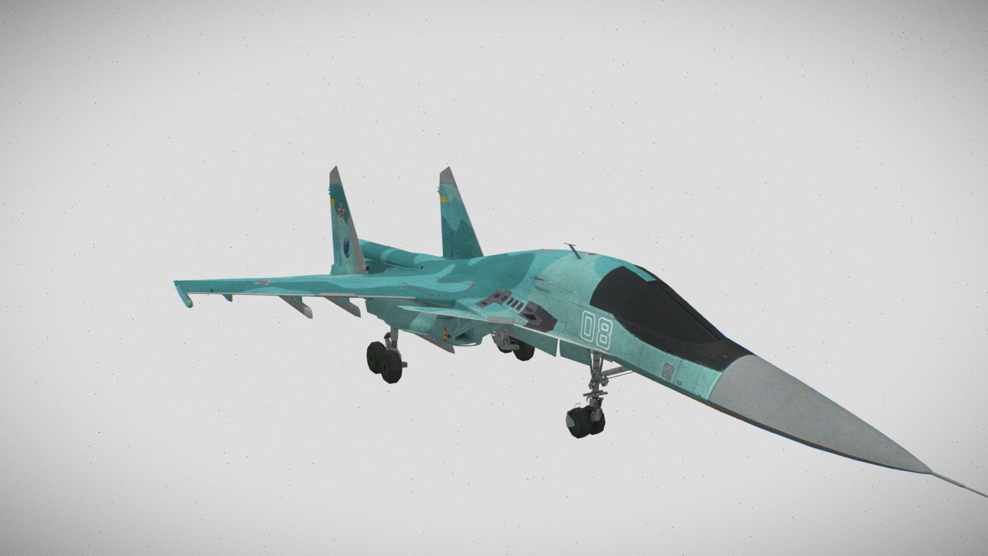 Sukhoi Su-34 - 3D model by Choco Pie (@ChockoPie) [5f6e291] - Sketchfab
