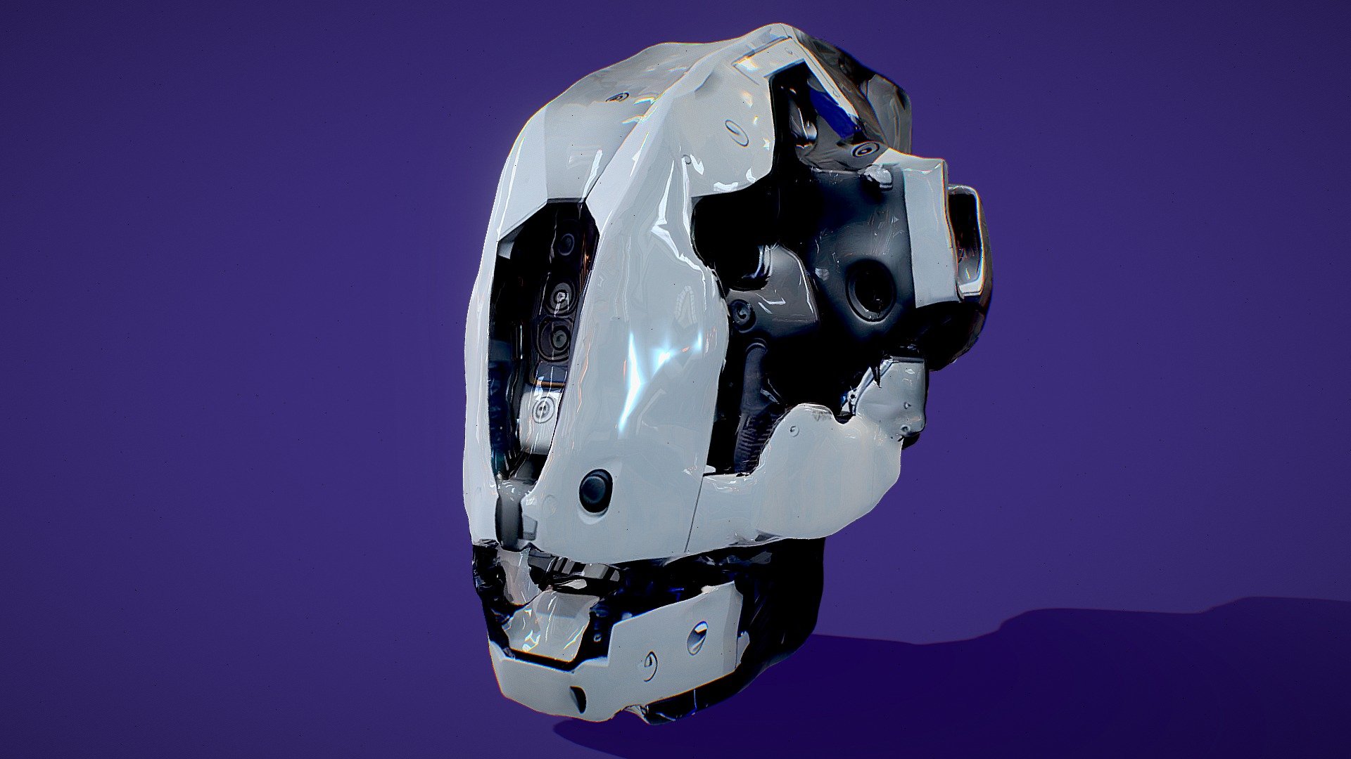 Highly detailed robot head - Download Free 3D model by Verticle ...